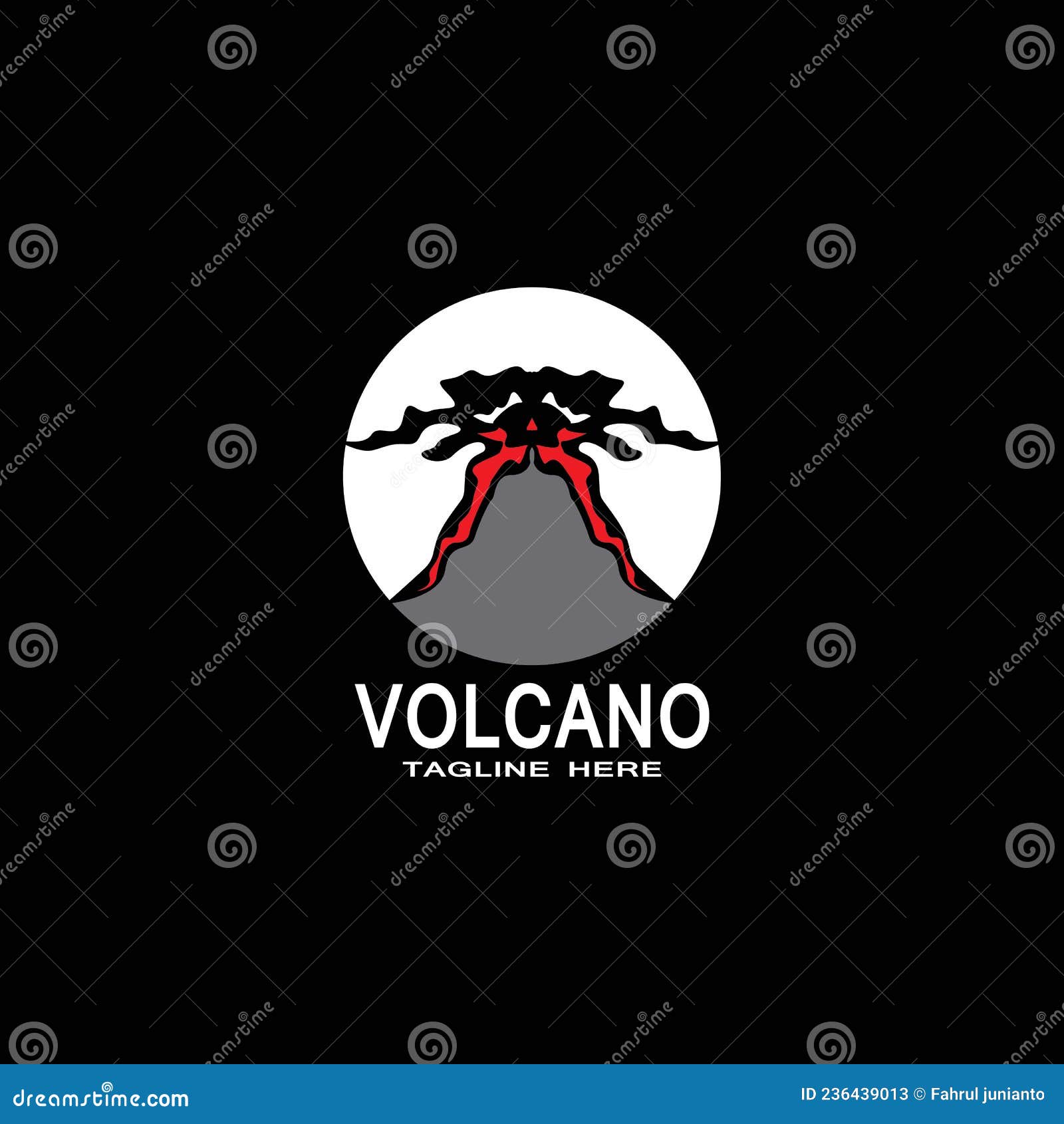 Volcano Eruption Logo Vector Illustration Stock Vector - Illustration ...