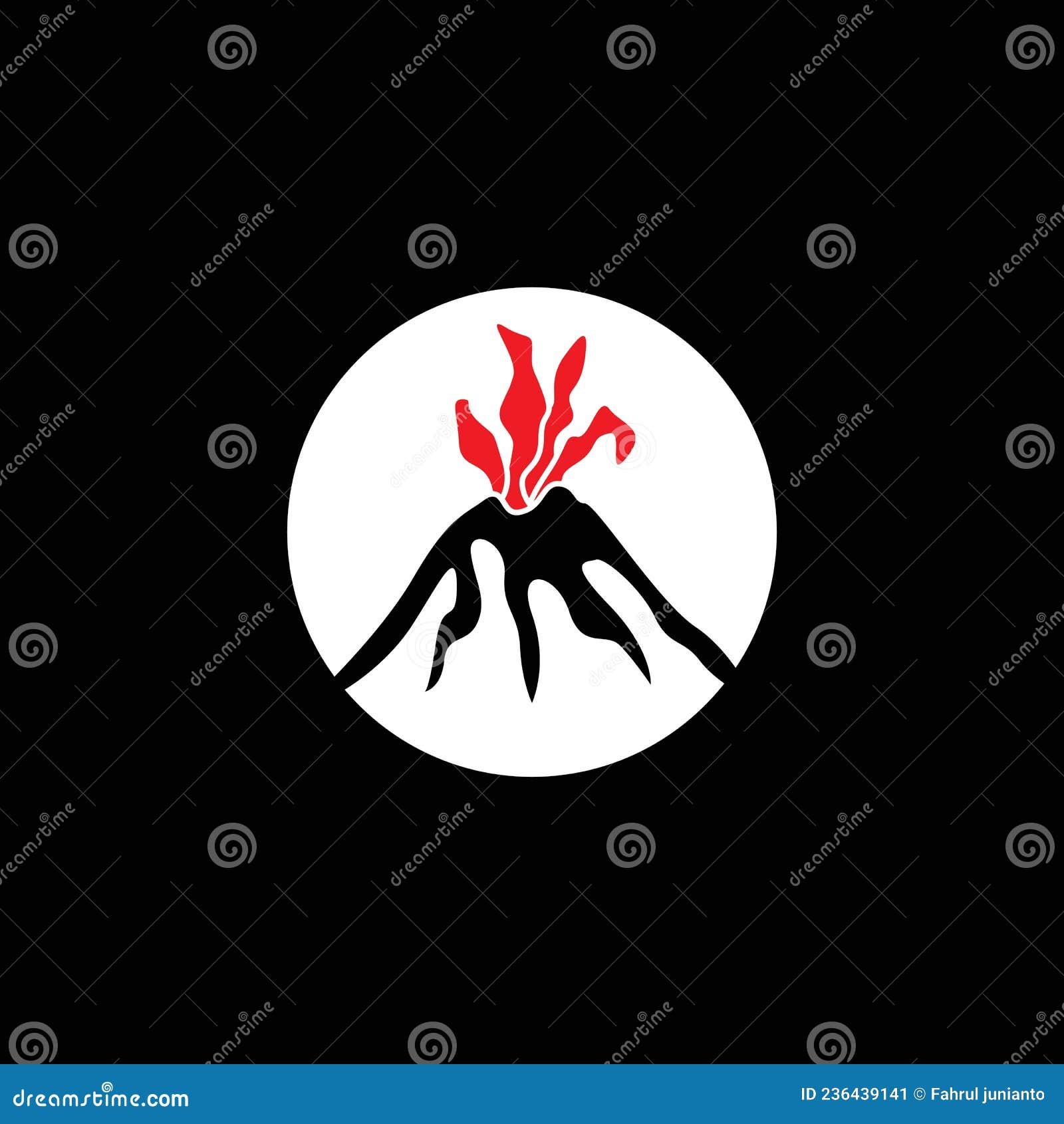 Volcano Eruption Logo Vector Illustration Stock Vector - Illustration ...