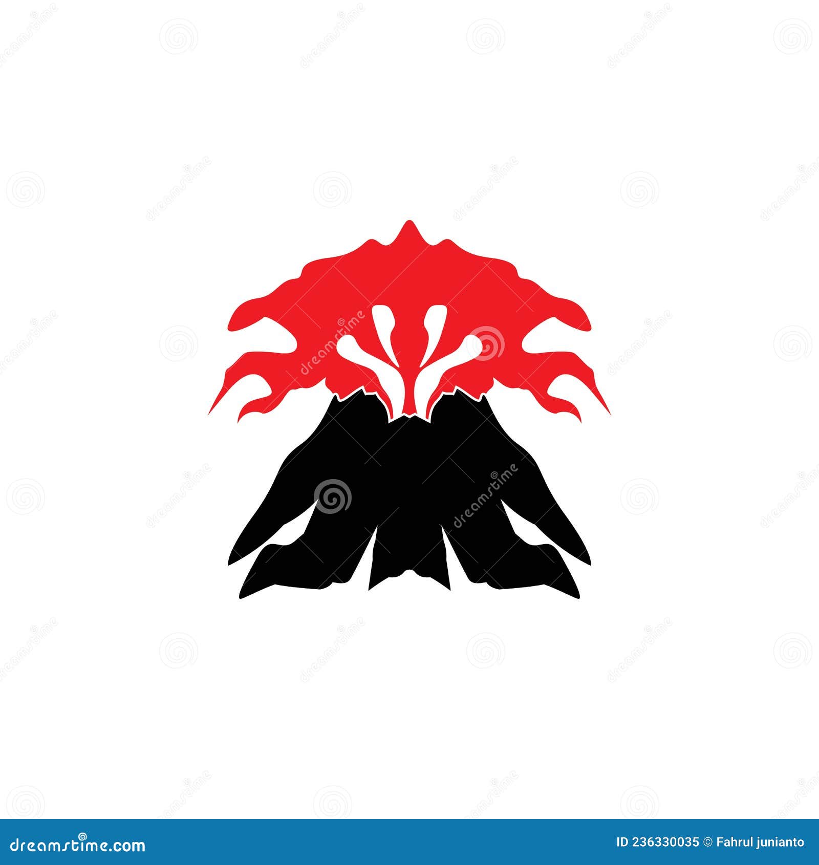 Volcano Eruption Logo Vector Illustration Stock Illustration ...