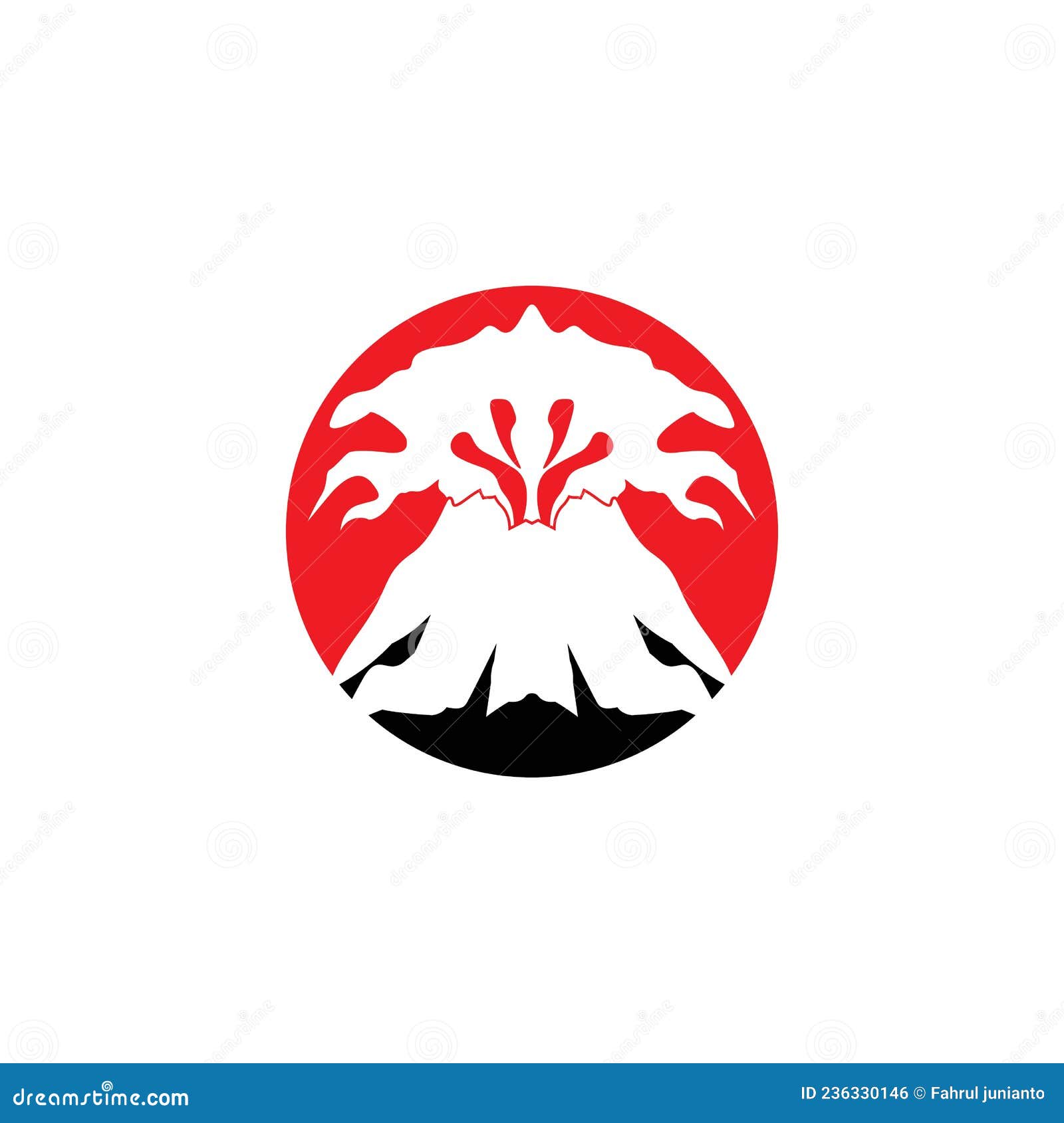 Volcano Eruption Logo Vector Illustration Stock Illustration ...