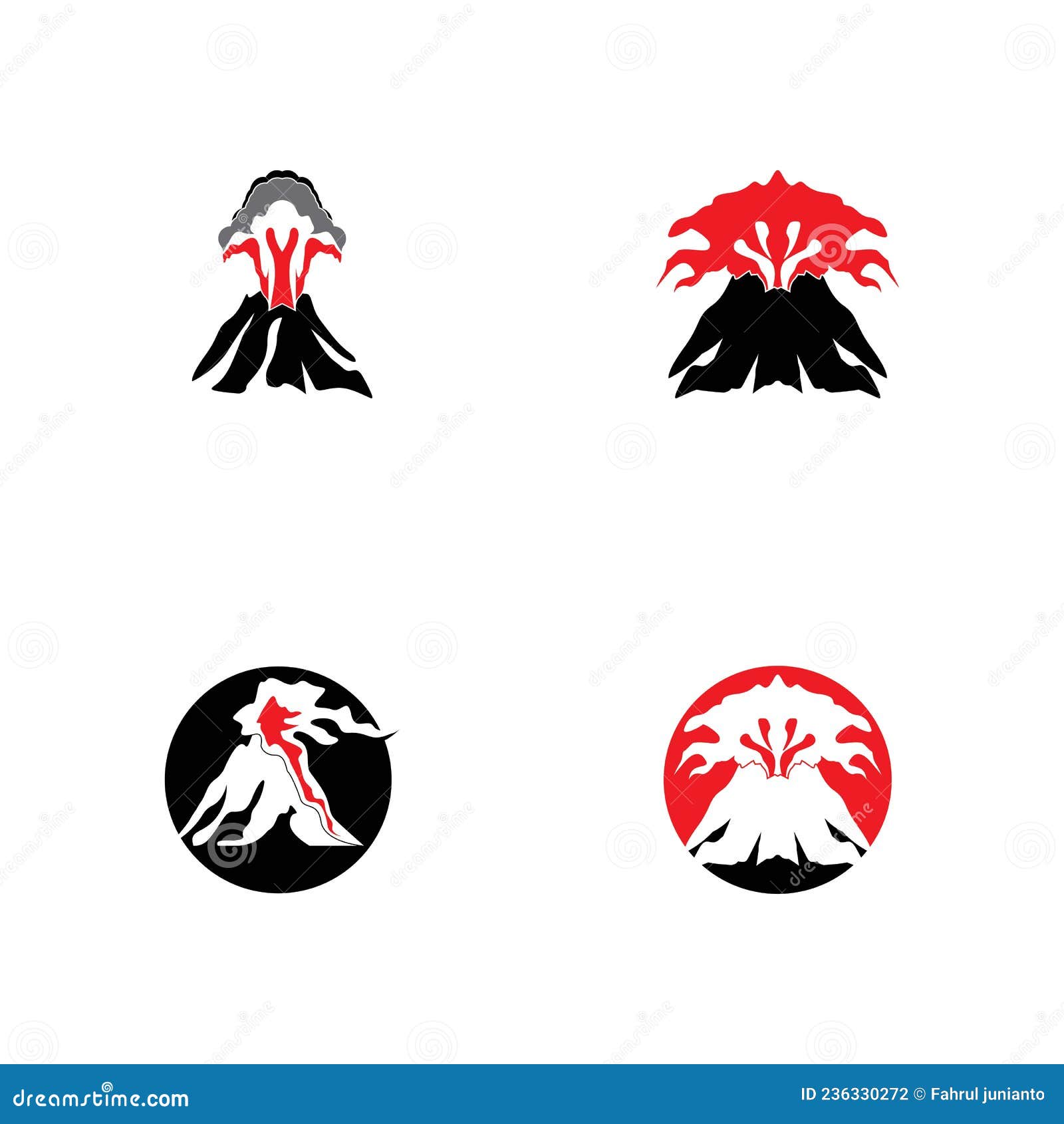Volcano Eruption Logo Vector Illustration Stock Illustration ...