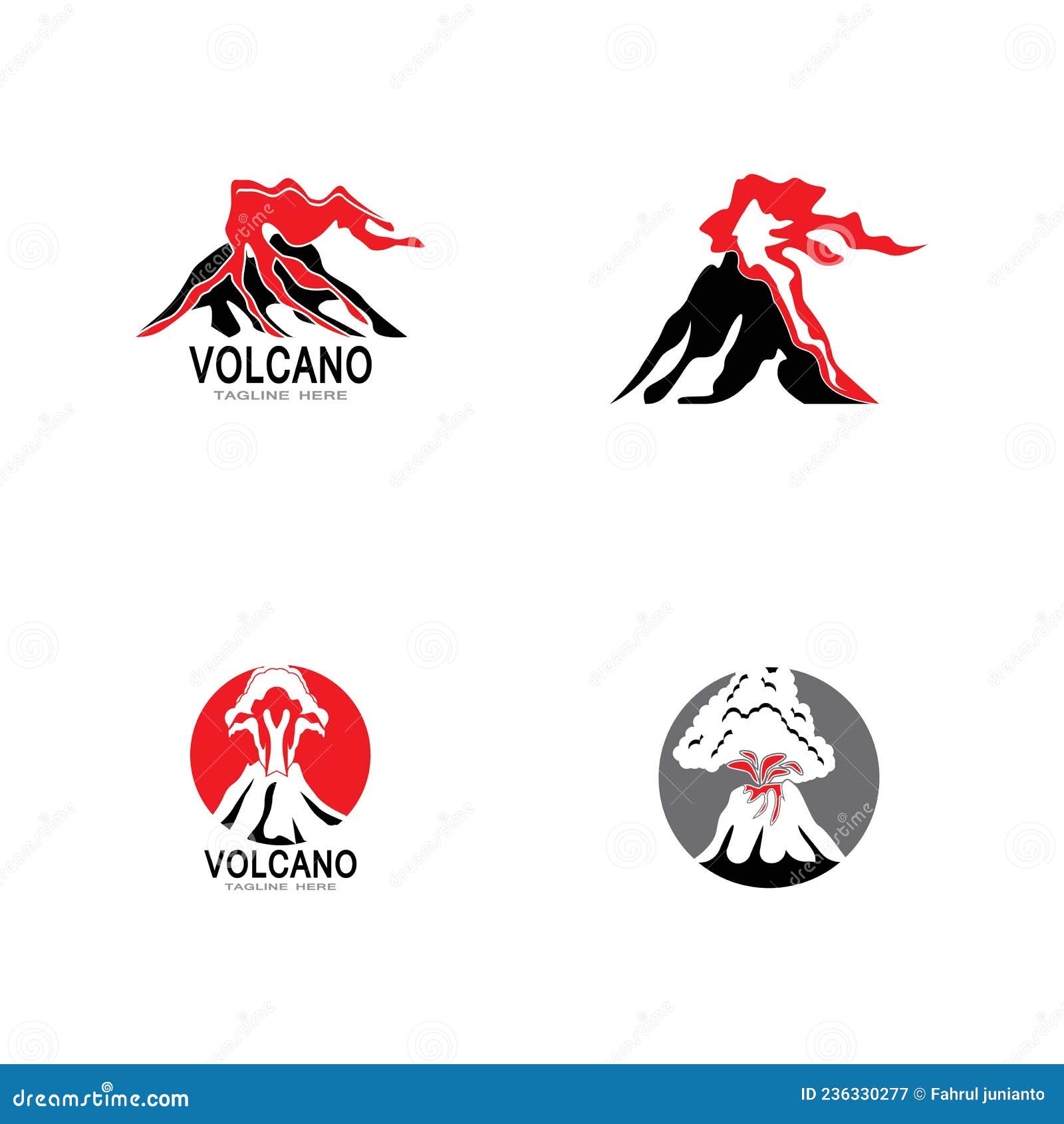 Volcano Eruption Logo Vector Illustration Stock Illustration ...
