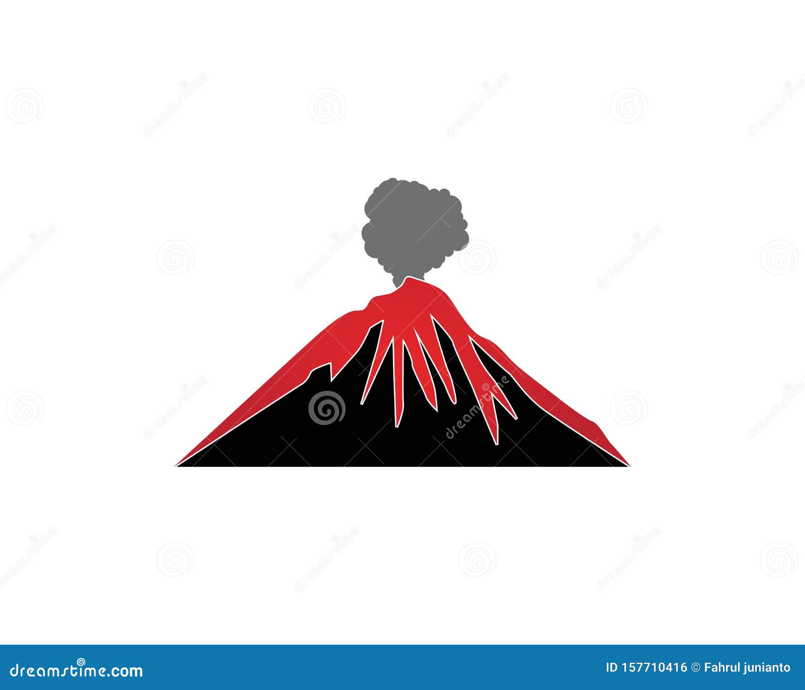 Volcano Eruption Logo Vector Illustration On White Background Stock ... Volcano Eruption Logo Vector Illustration On White Background Stock ...