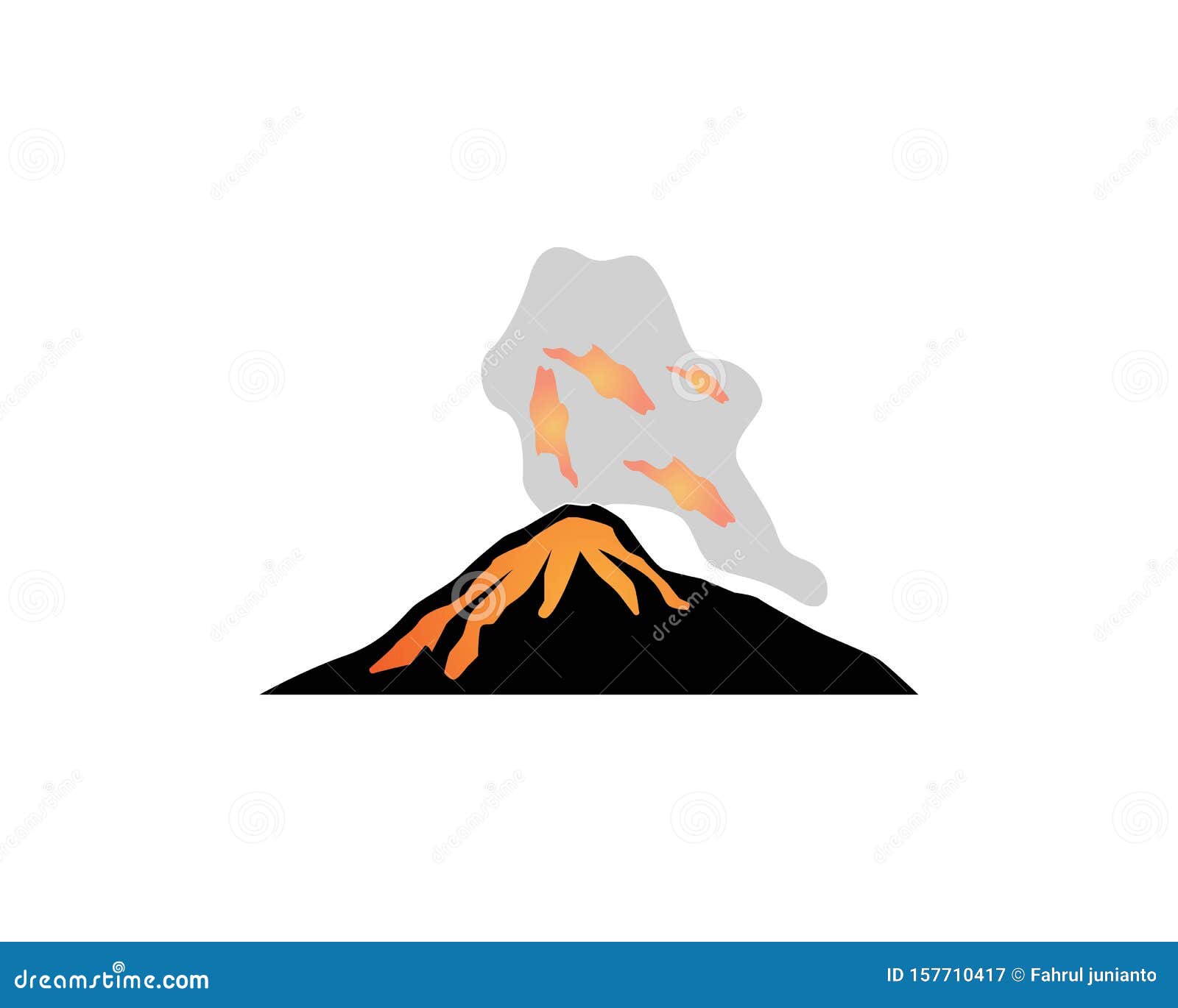 Volcano Eruption Logo Vector Illustration on White Background Stock ... Volcano Eruption Logo Vector Illustration on White Background Stock ...