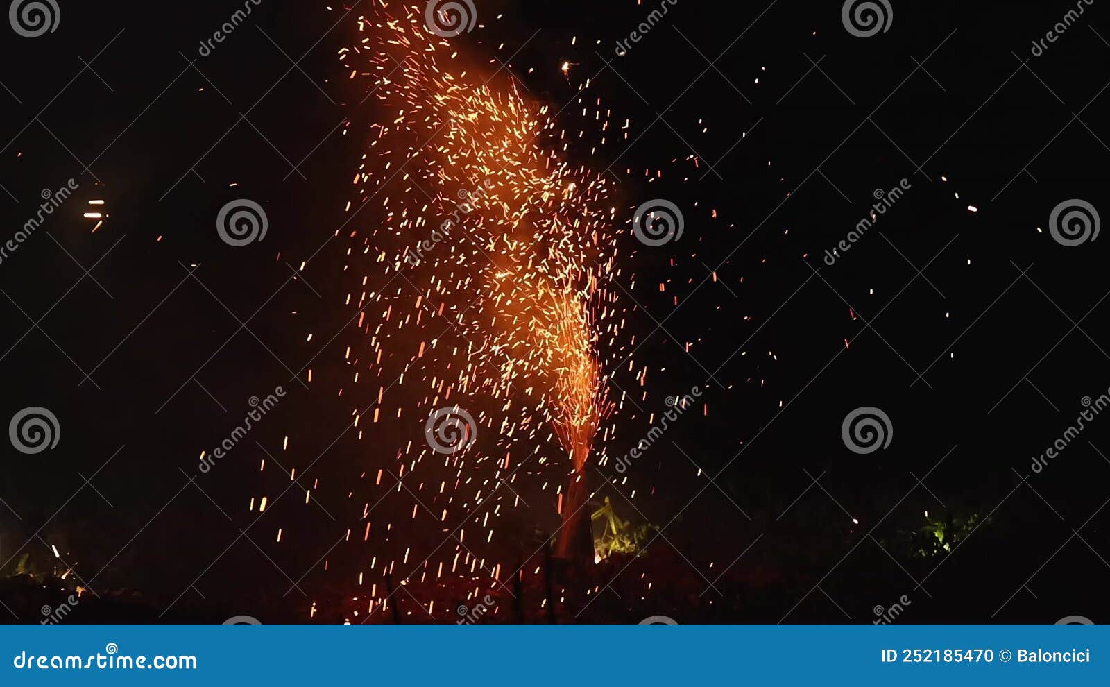 Volcano Pyrotechnics Firework End Stock Footage - Video of flashing ...