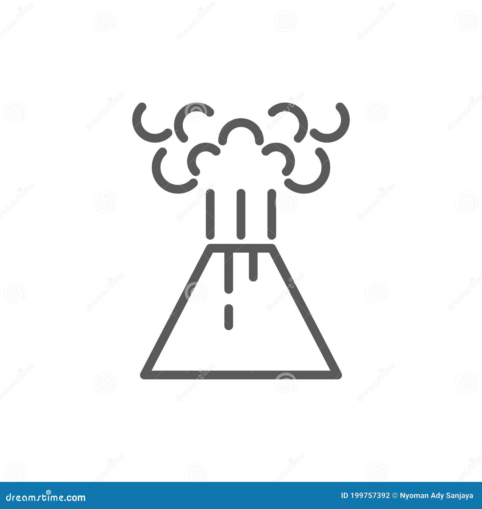Volcano Eruption Vector Icon Symbol Disaster Isolated on White ...