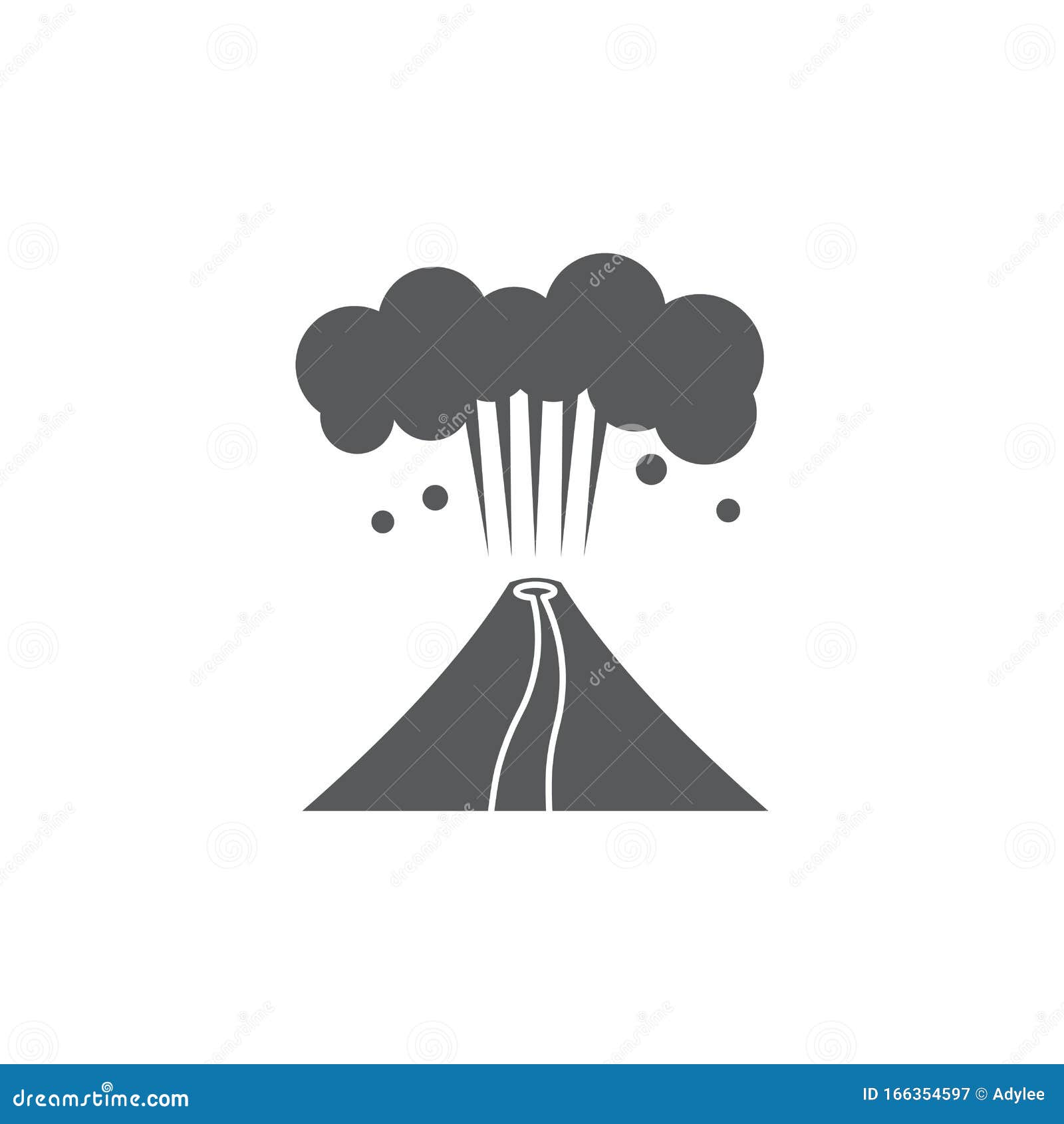 Volcano Eruption Vector Icon Symbol Disaster Isolated on White ... Volcano Eruption Vector Icon Symbol Disaster Isolated on White ...
