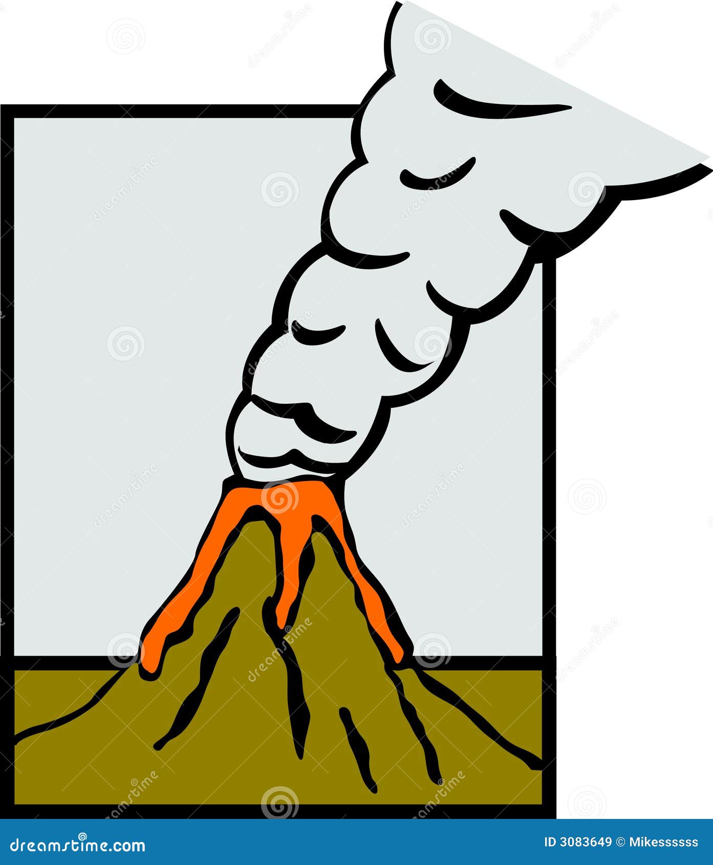 Volcano Eruption Vector Illustration Stock Vector - Illustration of ...