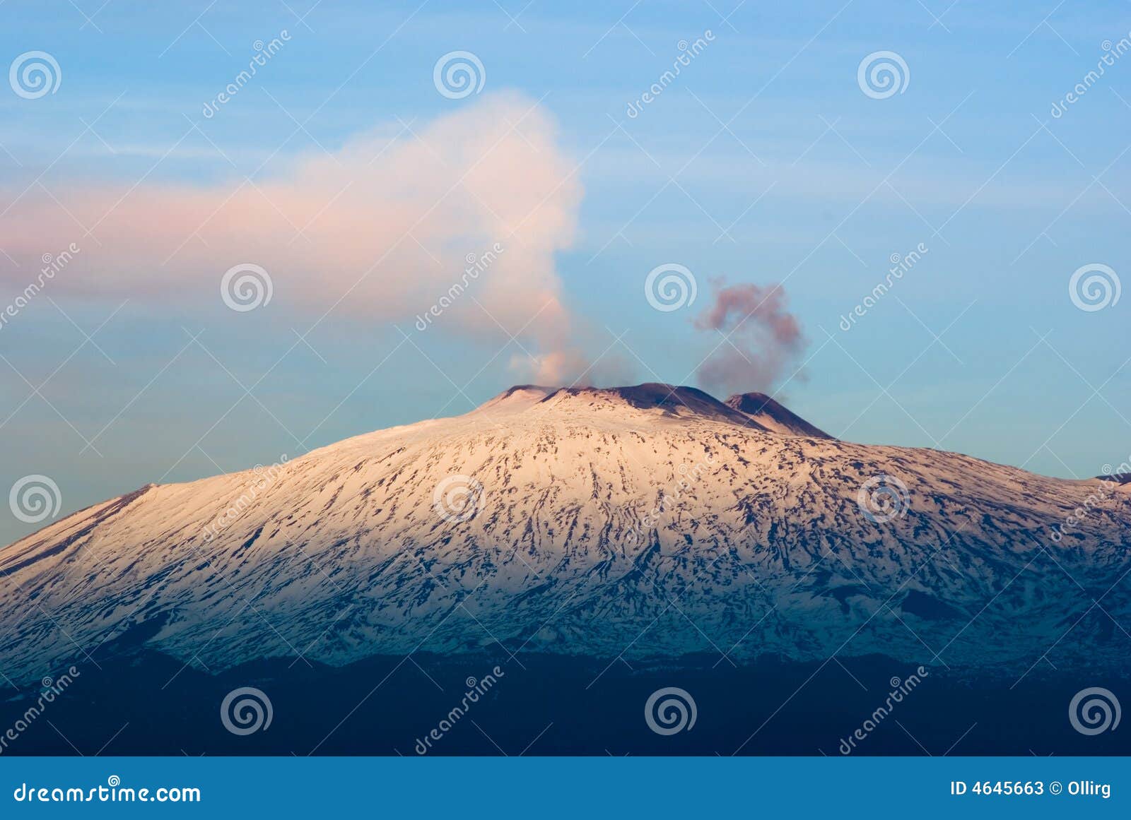 Volcano Etna stock image. Image of panorama, european - 4645663
