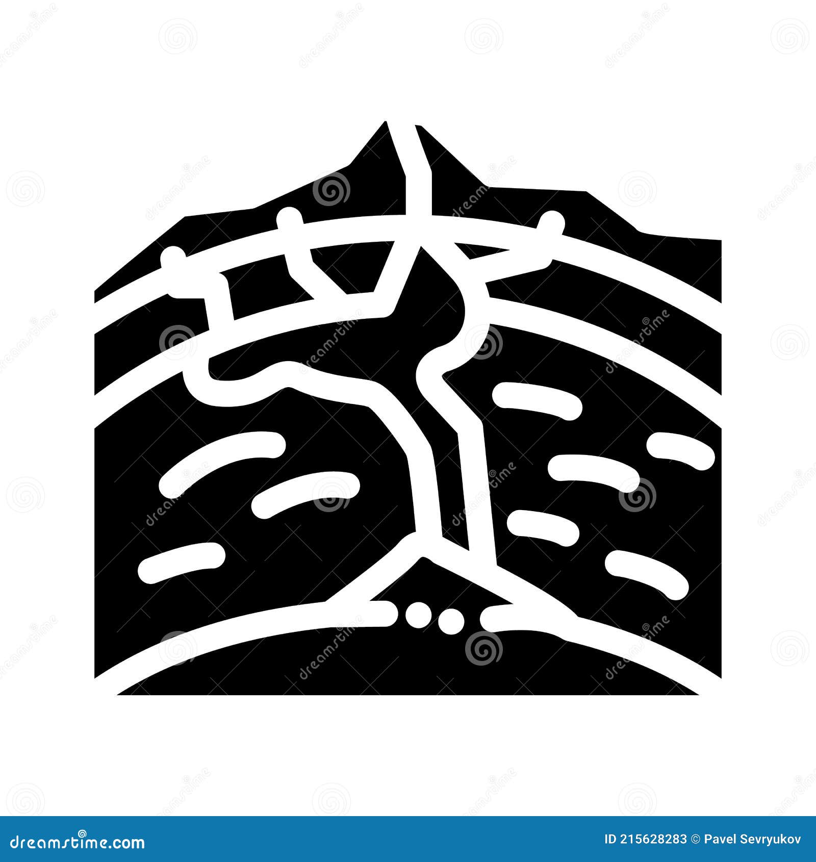 Volcano Formation Process Glyph Icon Vector Illustration Stock Vector ...