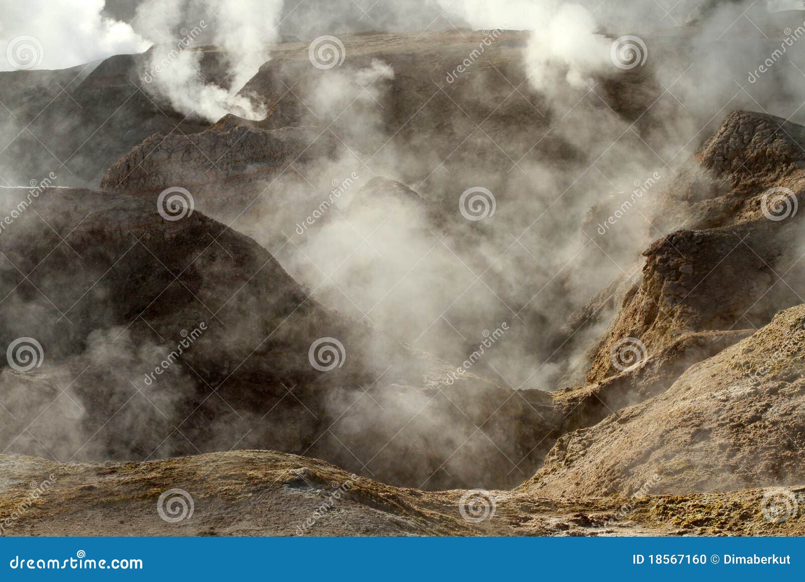 Volcano Fumarolas, Bolivia. Stock Photo - Image of blue, landmark: 18567160