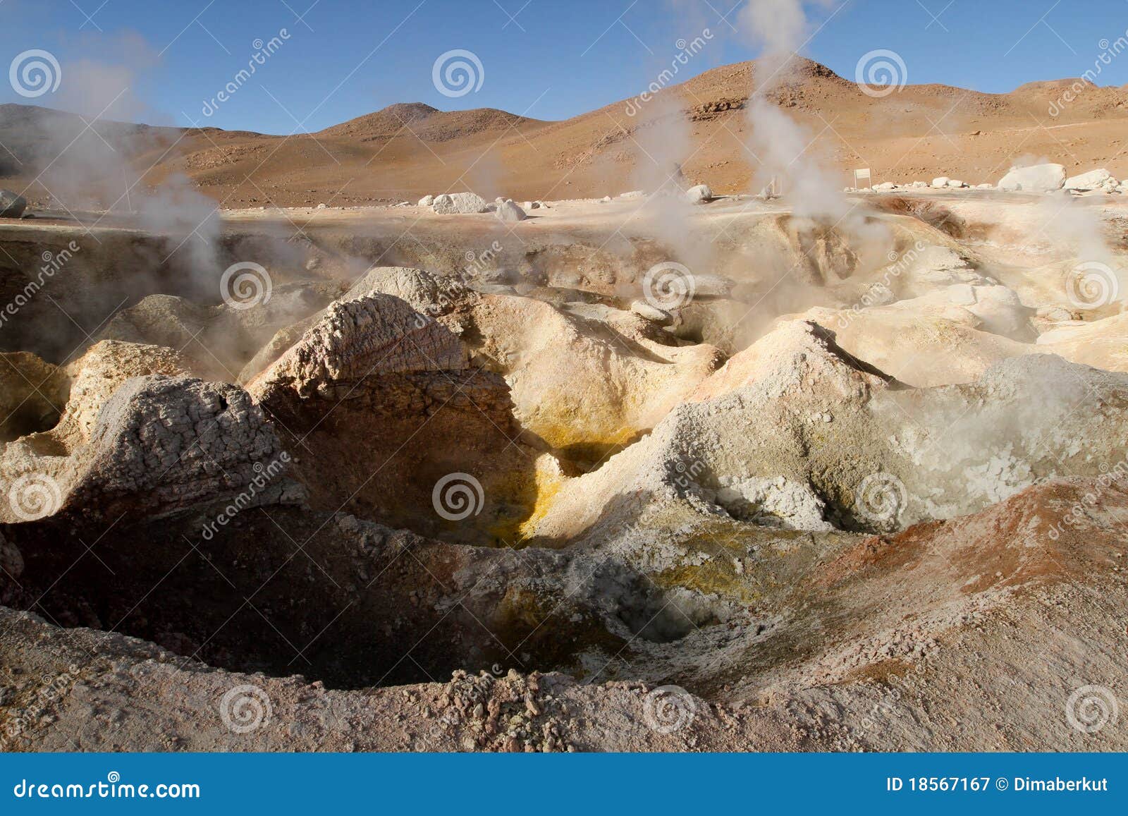 Volcano Fumarolas, Bolivia. Stock Image - Image of landscape, outdoors ...
