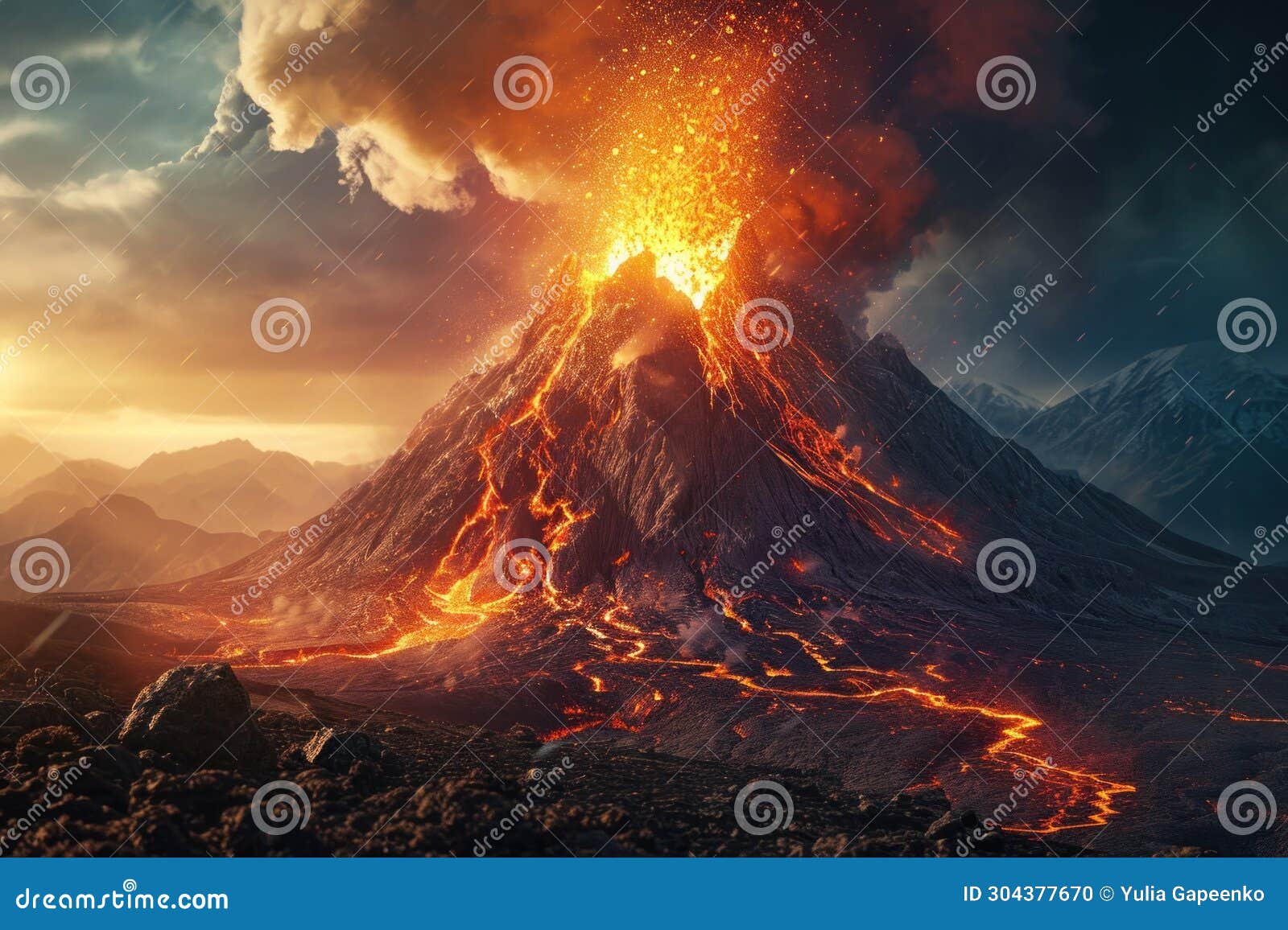 A Volcano Has Been Seen Exploding. Stock Photo - Image of geology ...