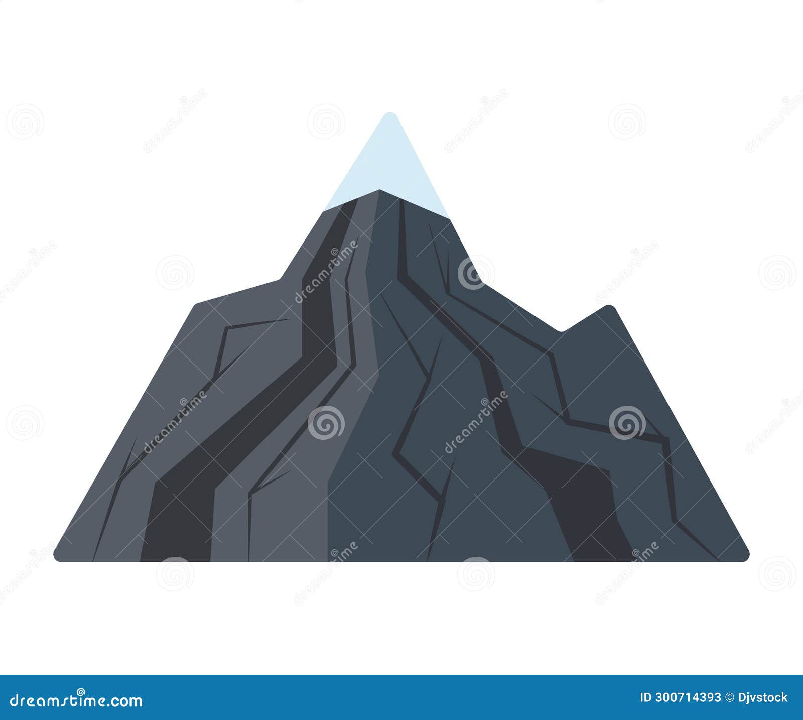 Volcano with ice stock illustration. Illustration of erupting - 300714393