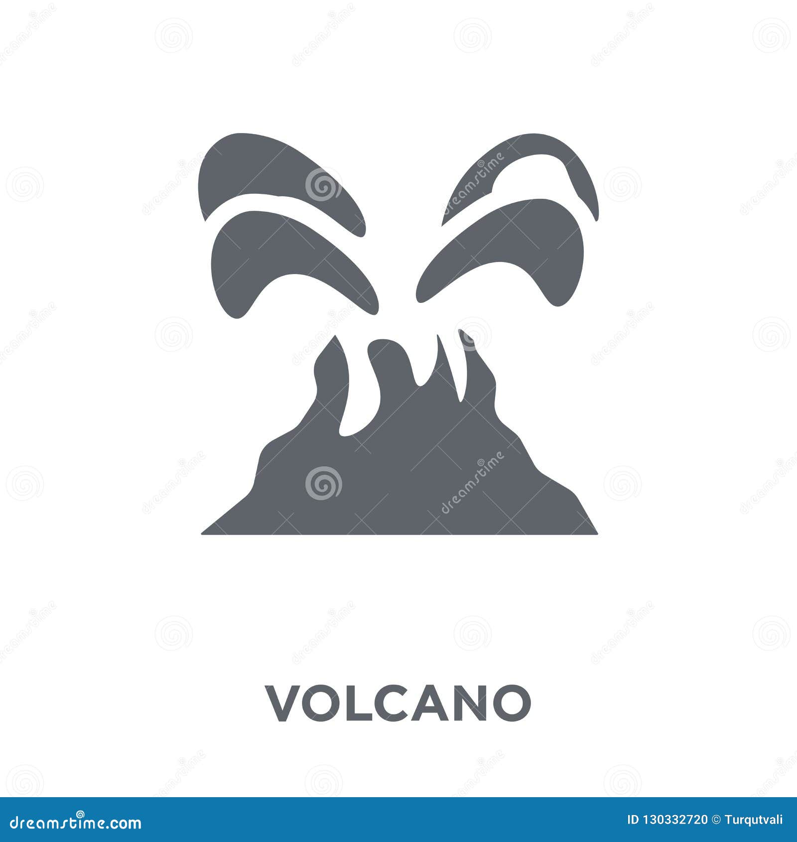 Volcano Icon from Collection. Stock Vector - Illustration of smoke ...