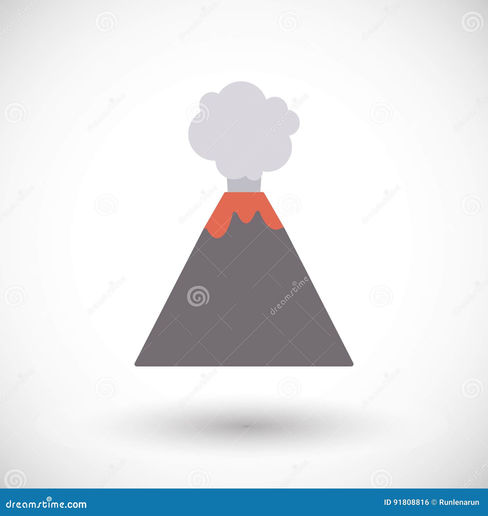 Volcano icon stock illustration. Illustration of explosion - 91808816