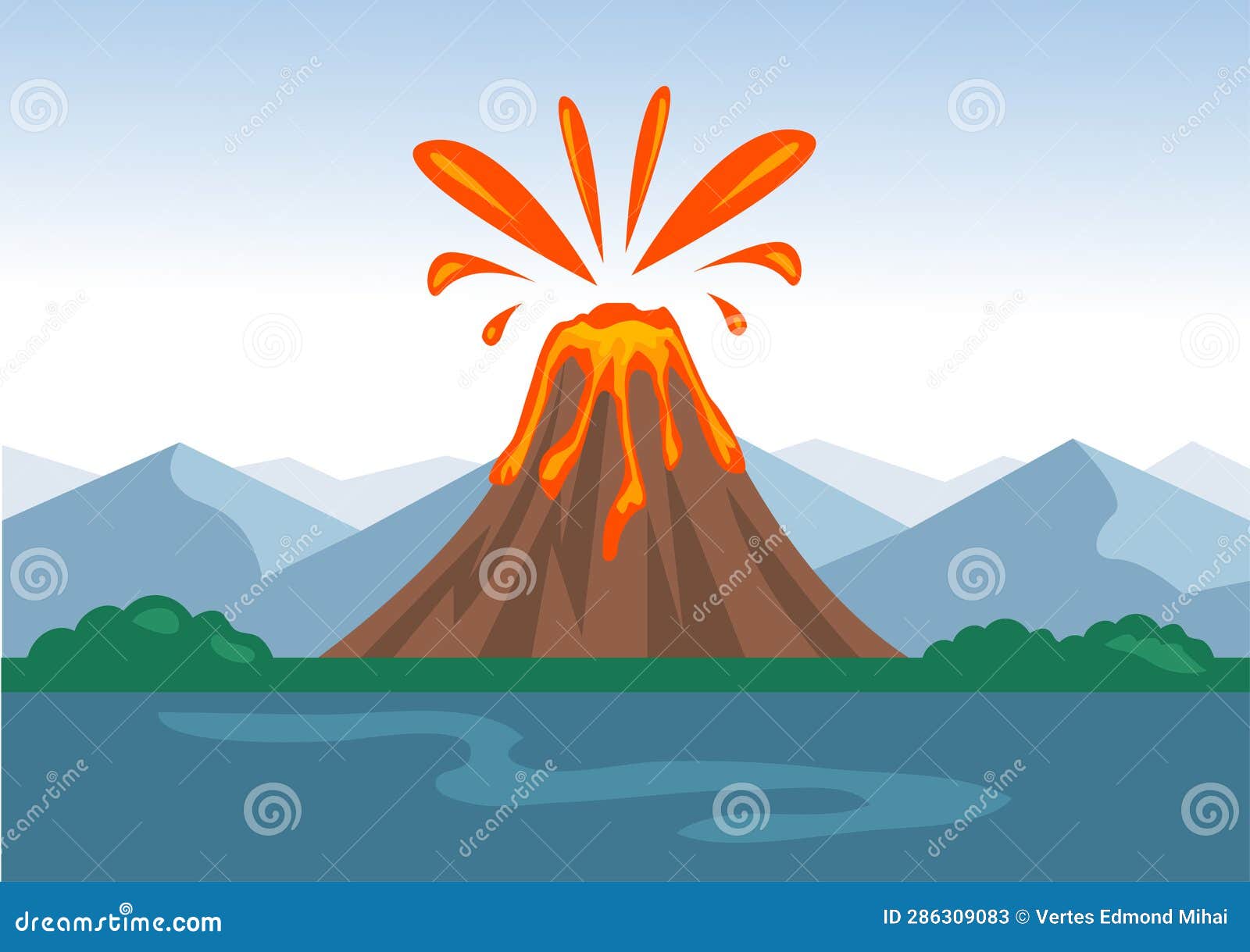 Volcano Icon Vector Illsutation Stock Illustration - Illustration of ...