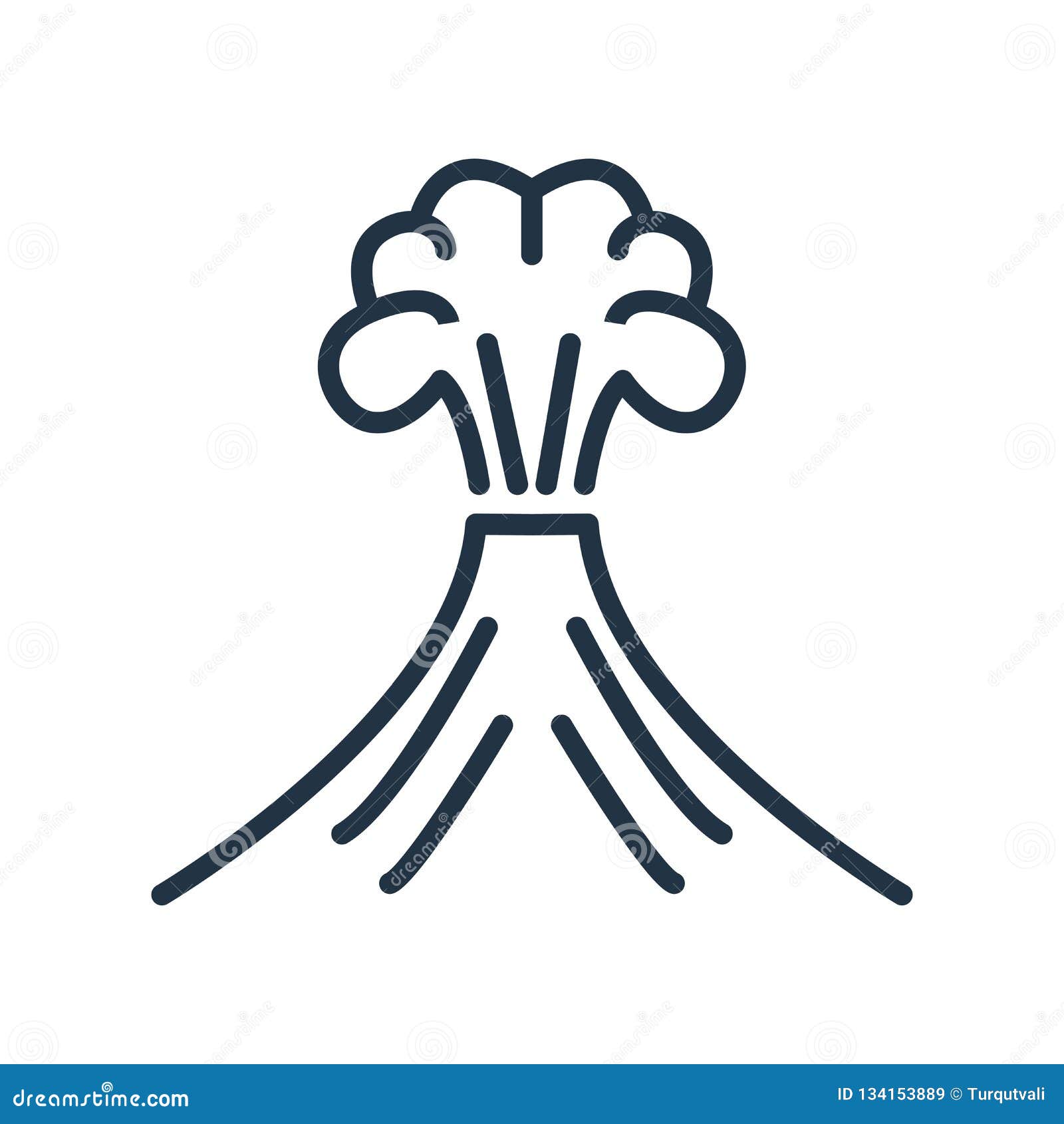 Volcano Icon Vector Isolated on White Background, Volcano Sign Stock ...