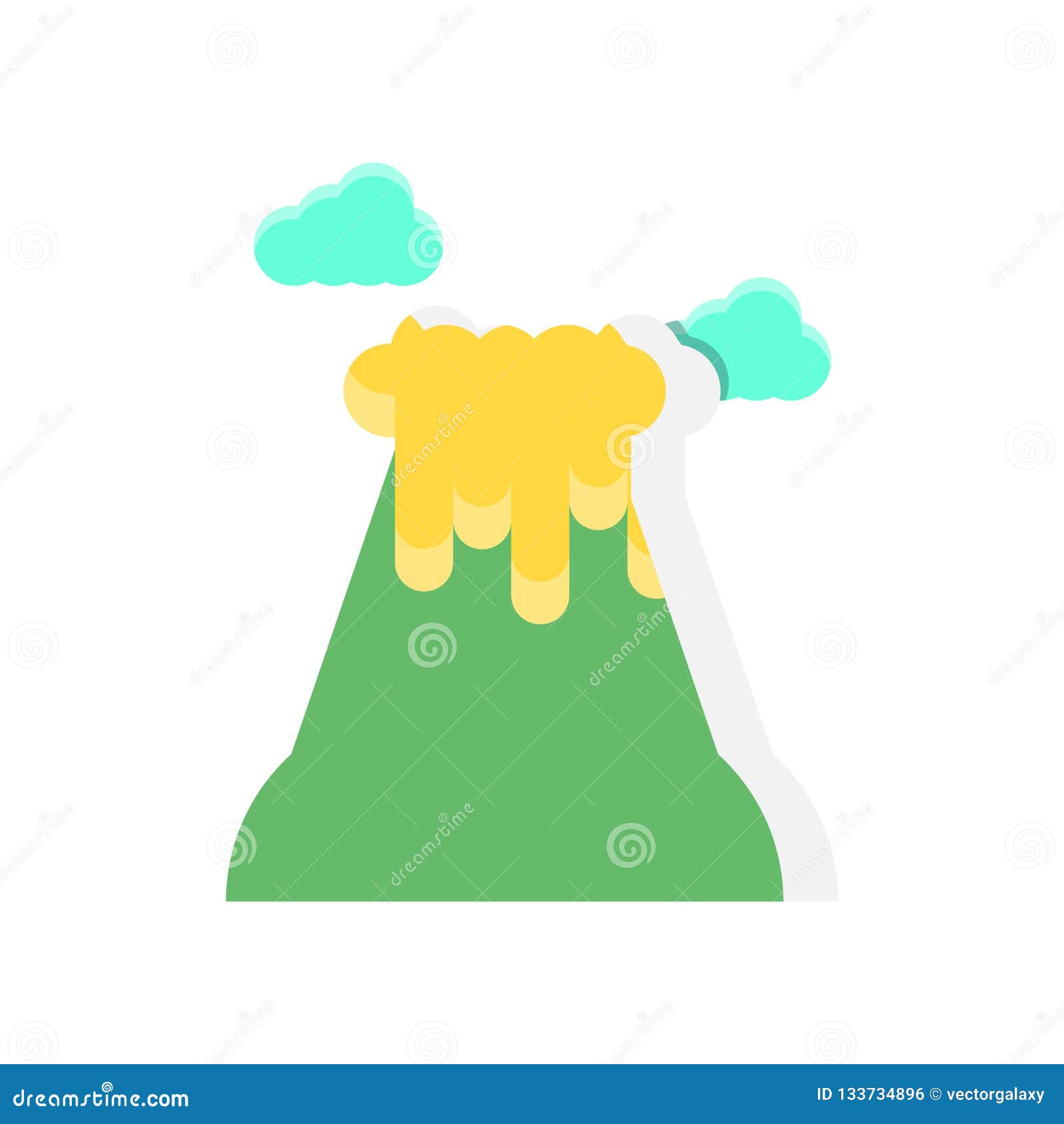 Volcano Icon Vector Sign and Symbol Isolated on White Background Stock ...