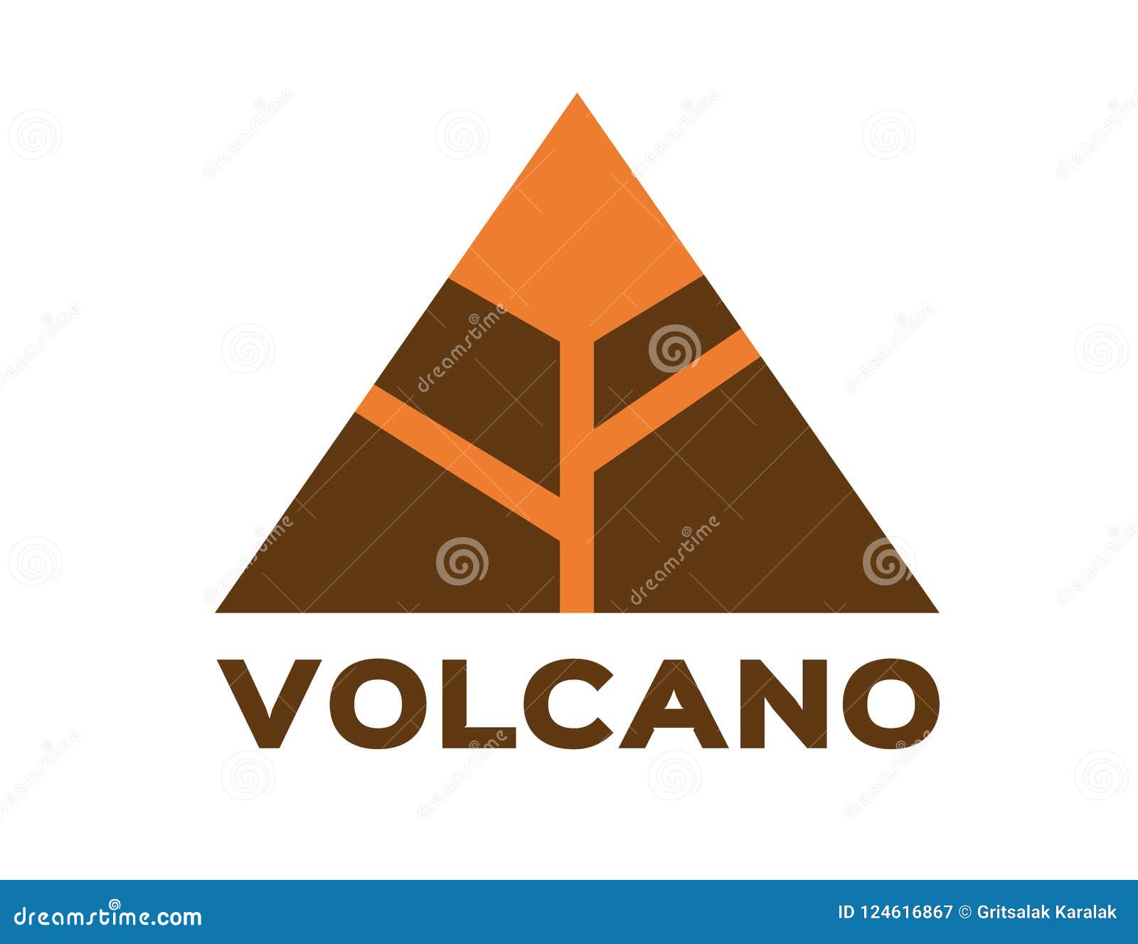 Volcano Icon . Vector stock vector. Illustration of event - 124616867