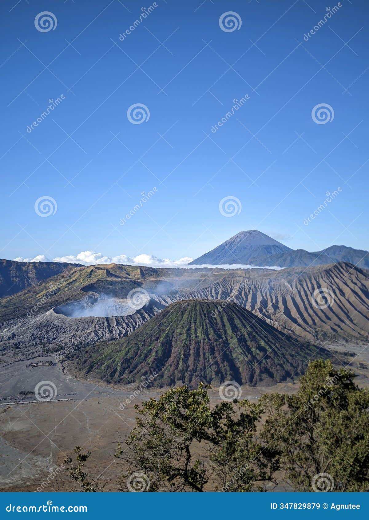 Volcano in Indonesia stock image. Image of sunrise, nature - 347829879