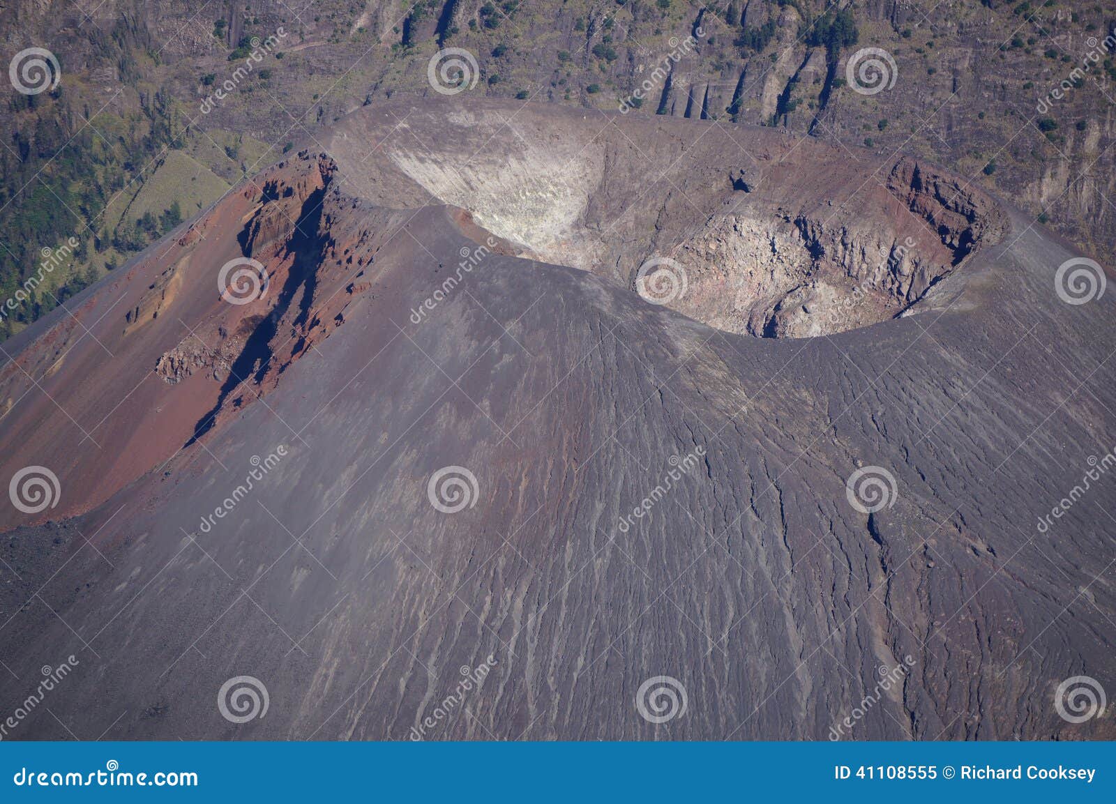 Volcano in lake stock image. Image of mountains, indonesia - 41108555