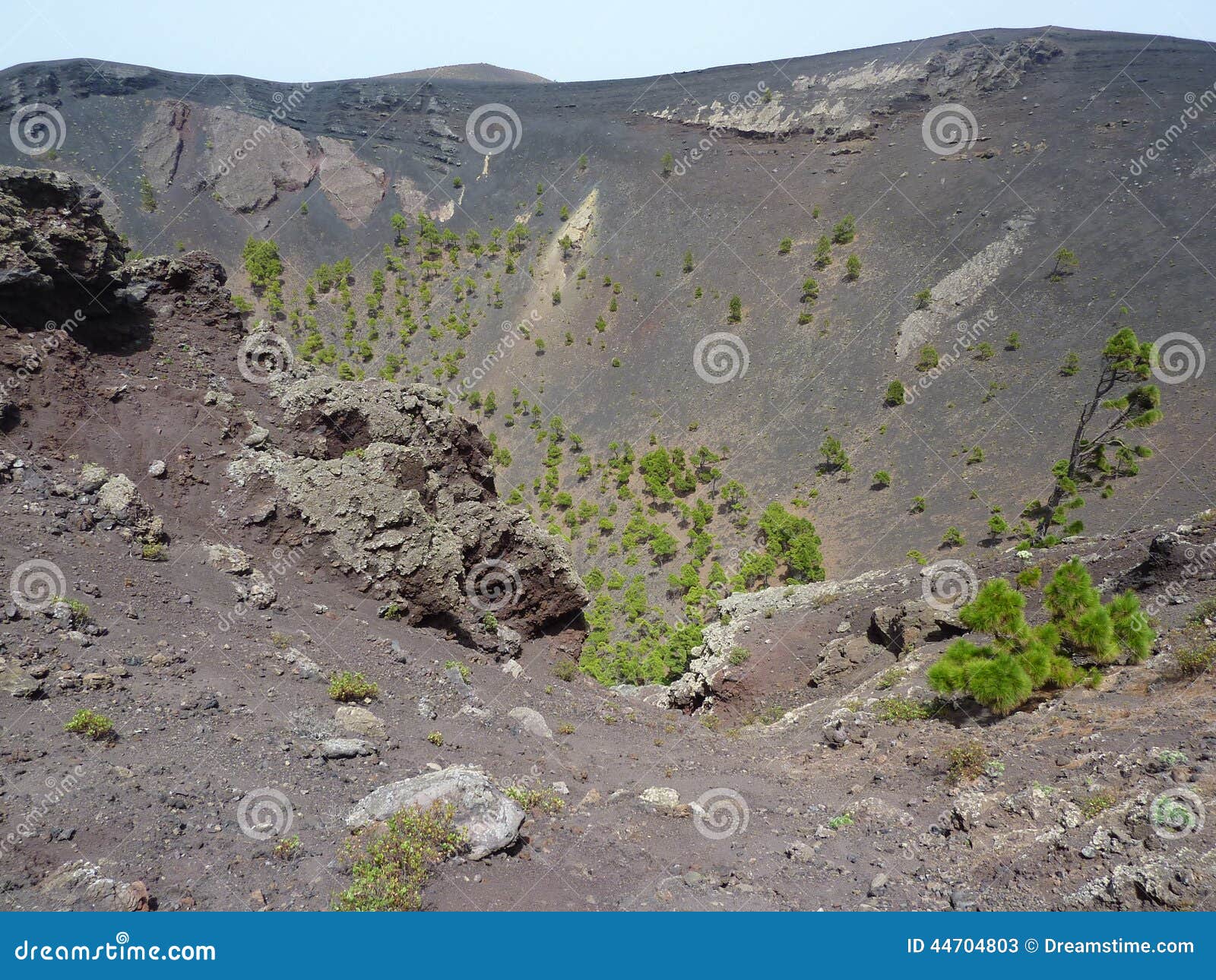 Volcano land in road stock image. Image of dust, road - 44704803