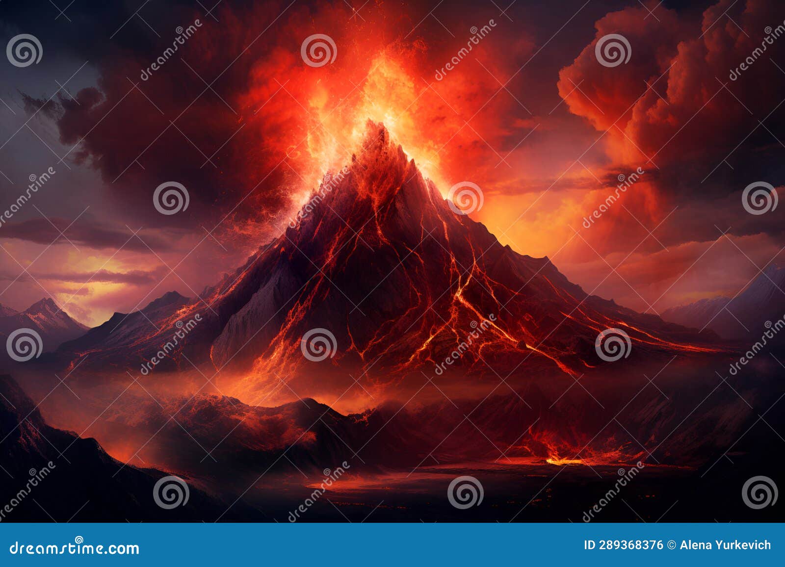 Volcano Lava Erupting. Volcano Magma Stock Photo - Image of natural ...