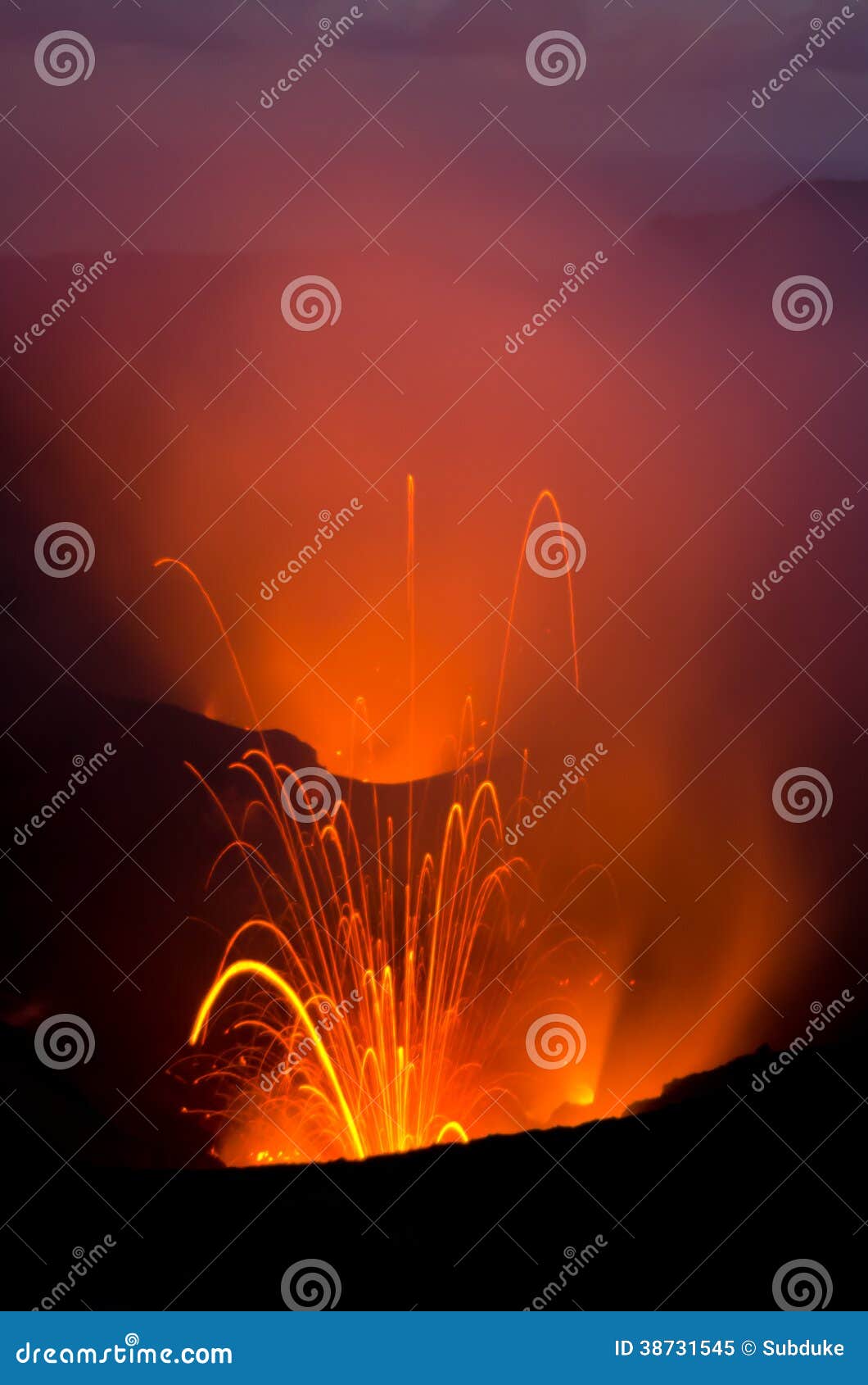 Volcano lava explosion stock image. Image of sulfur, rock - 38731545