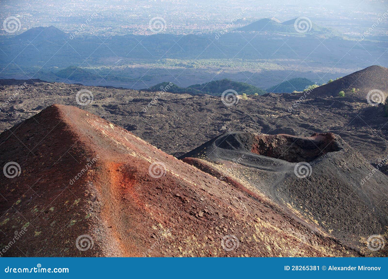 Volcano and Lava Fields on the Etna Stock Image - Image of peak, valley ...