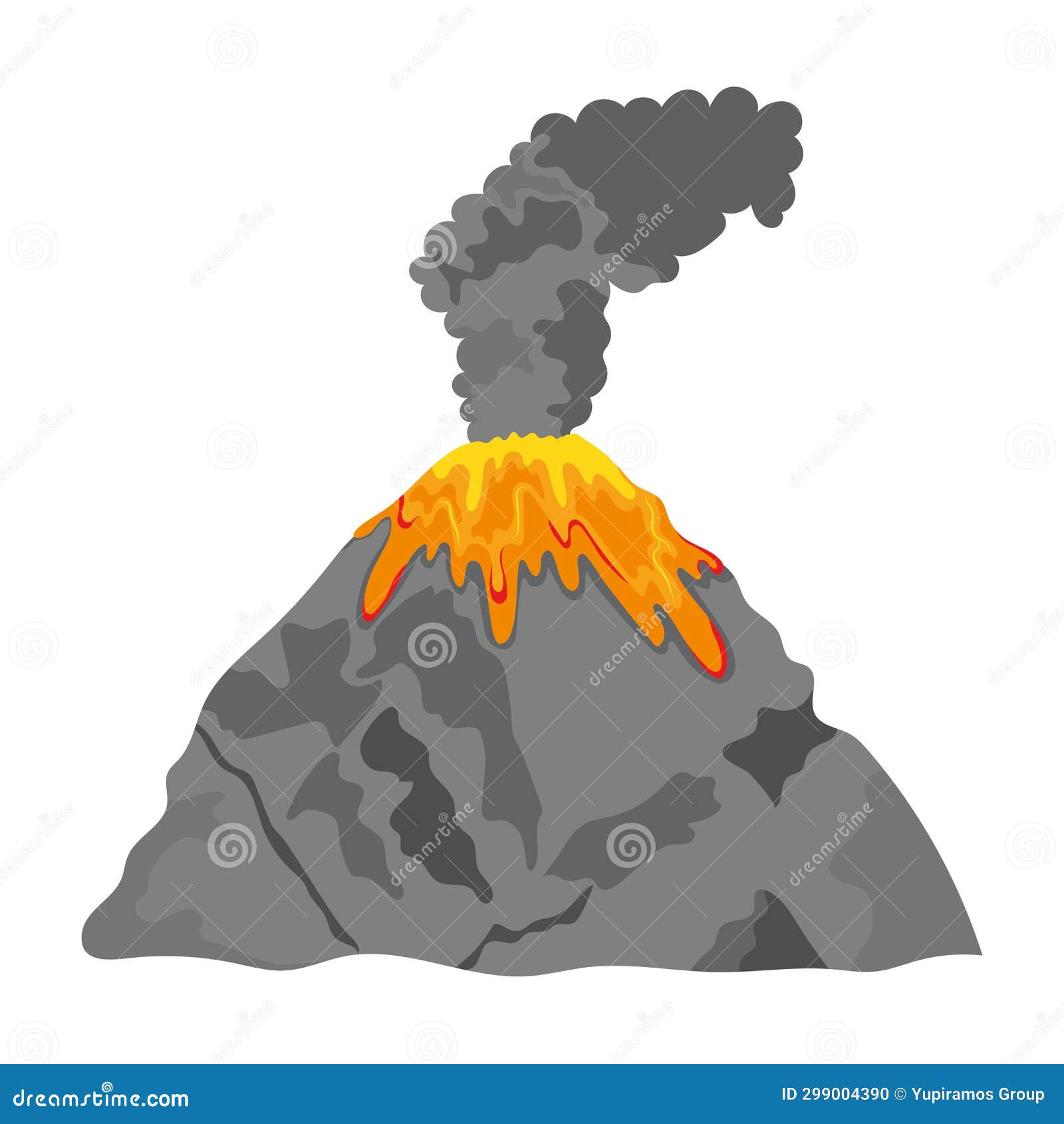 Volcano with magma stock illustration. Illustration of volcanic - 299004390