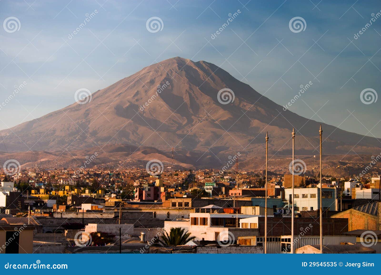 Volcano Misti with Arequipa in Peru Closer Stock Image - Image of ...