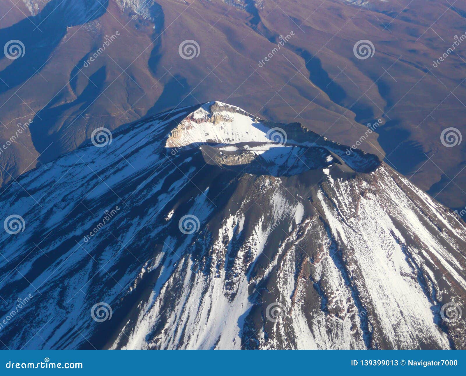 Volcano Misti Near Arequipa, Peru, Top View Stock Image - Image of ...