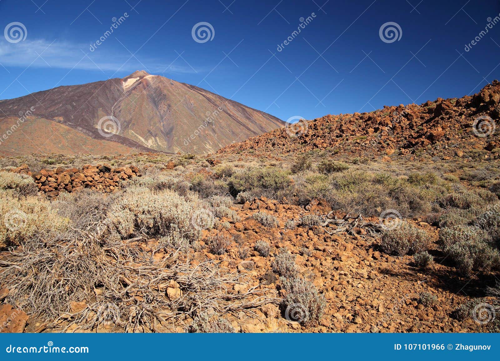 Volcano Mount Teide, in Teide National Park Stock Photo - Image of ...
