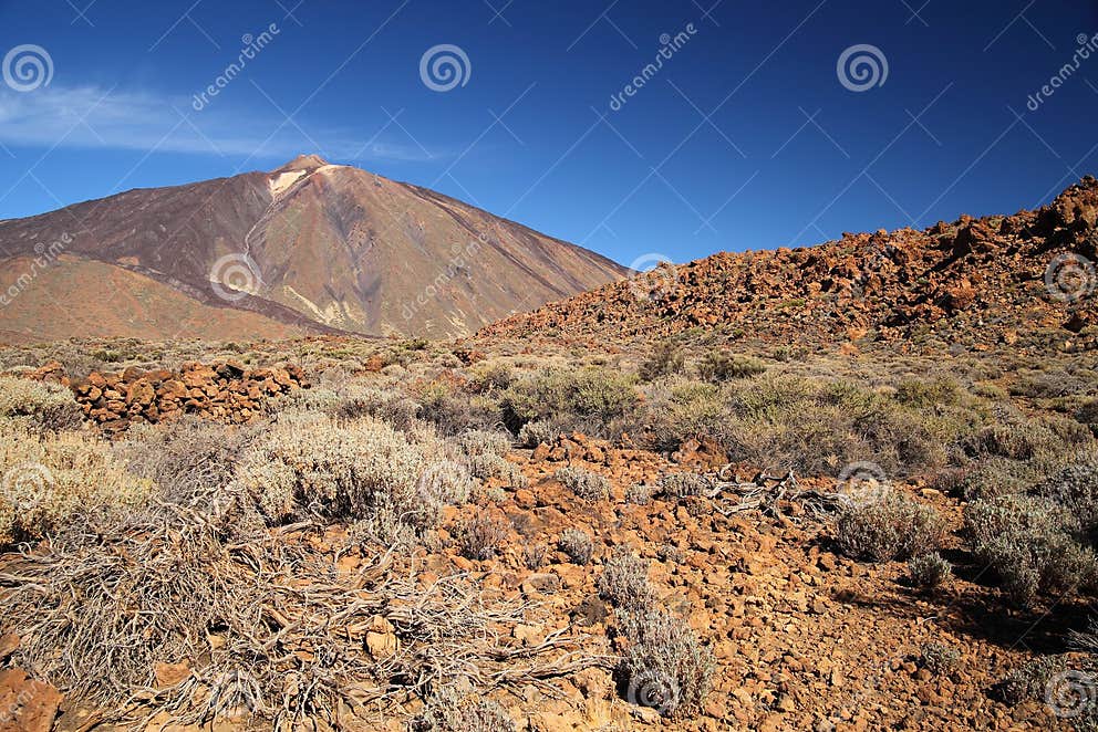Volcano Mount Teide, in Teide National Park Stock Photo - Image of ...
