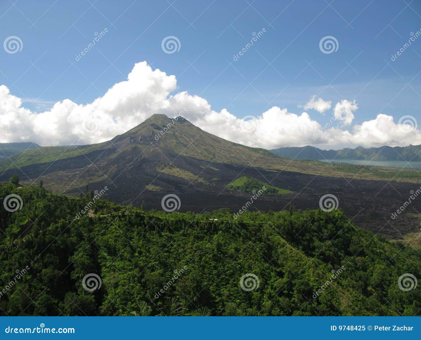 Volcano Mt. Agung, Bali stock image. Image of agung, mountain - 9748425