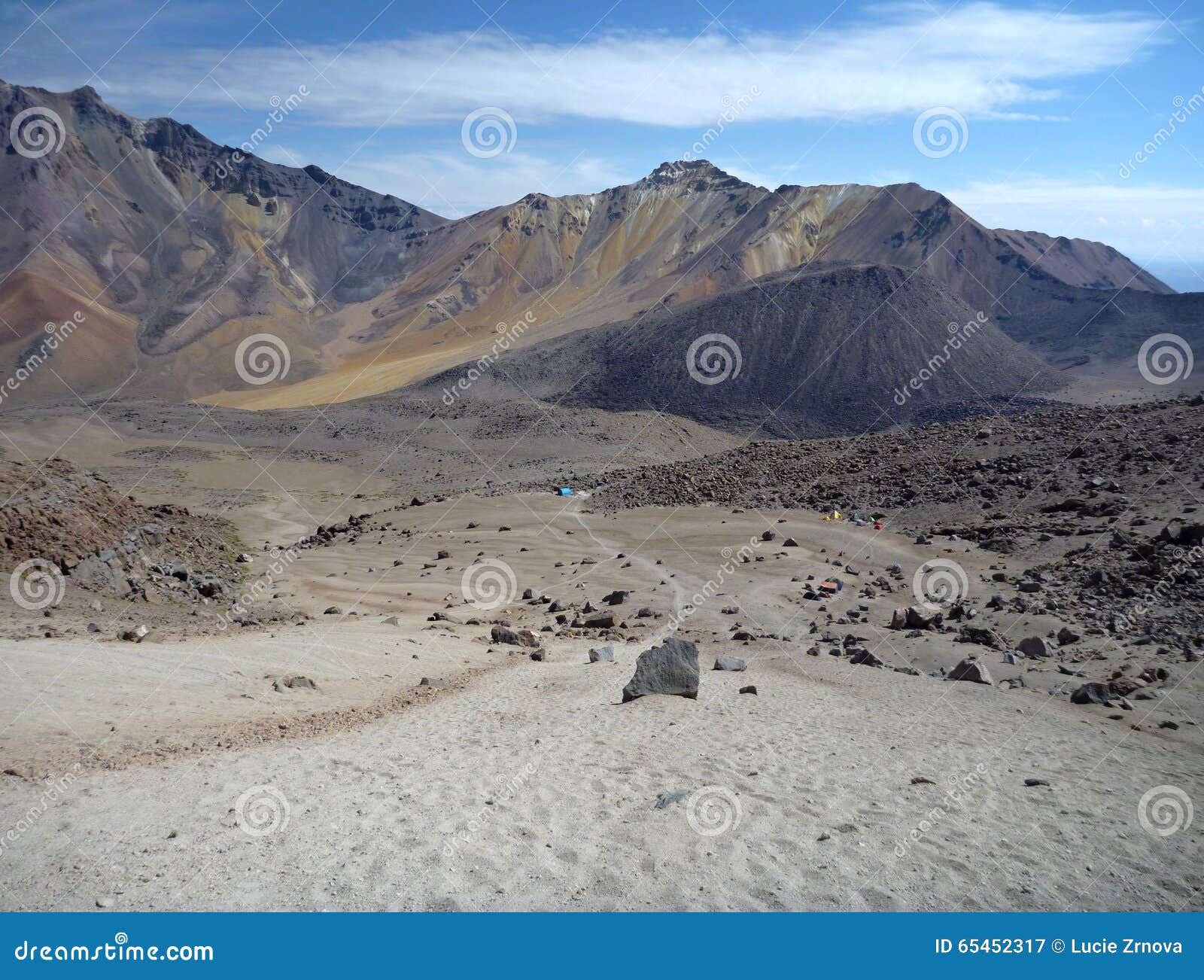 Volcano Nevado Chachani Above Arequipa Stock Image - Image of andes ...