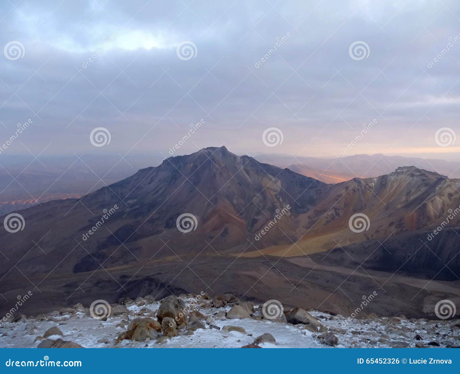 Volcano Nevado Chachani Above Arequipa Stock Photo - Image of extreme ...