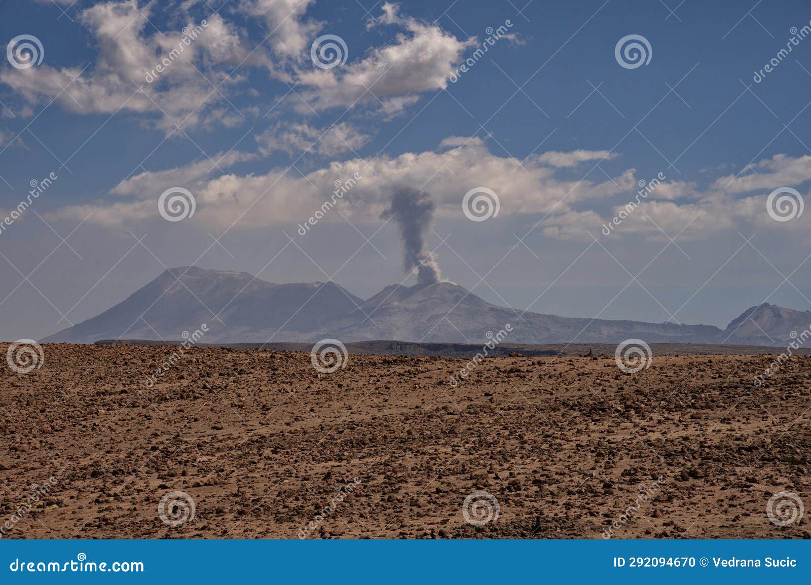 Volcano in Peru Rising from the High Plain Stock Photo - Image of grass ...