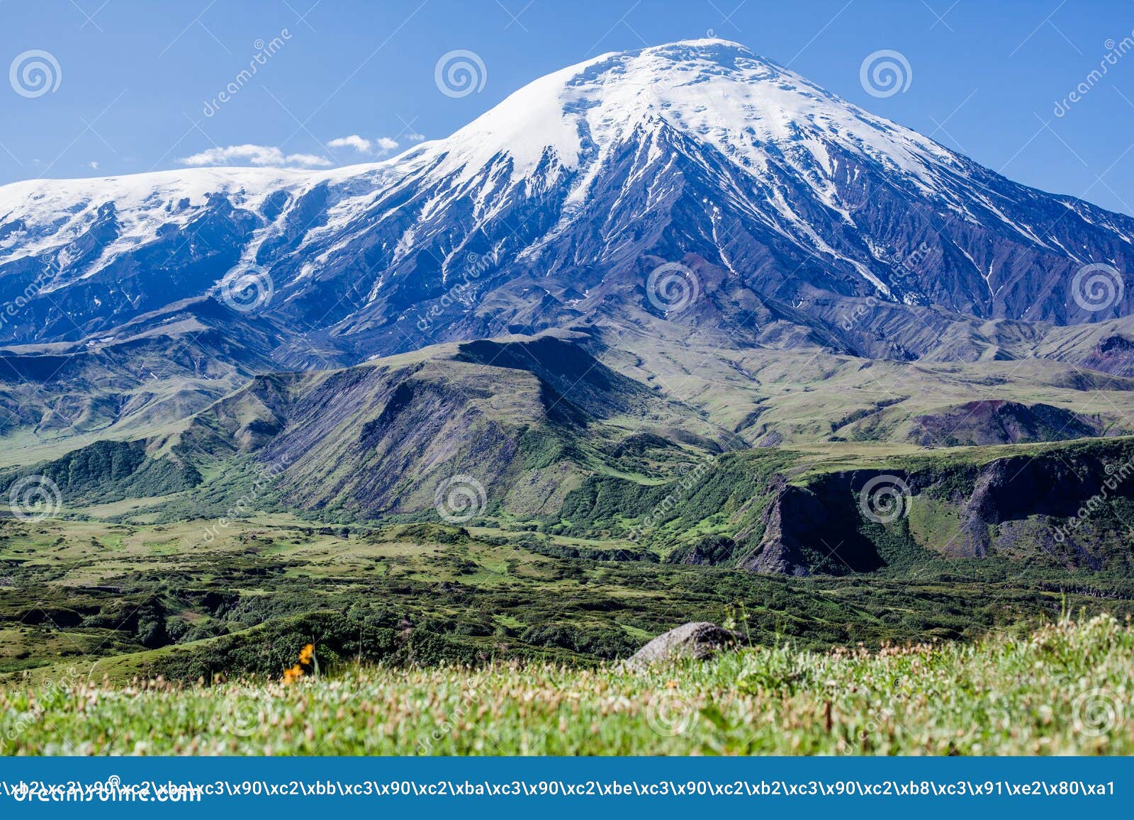 Volcano Plosky Tolbachik, Kamchatka Stock Afbeelding - Image of ...
