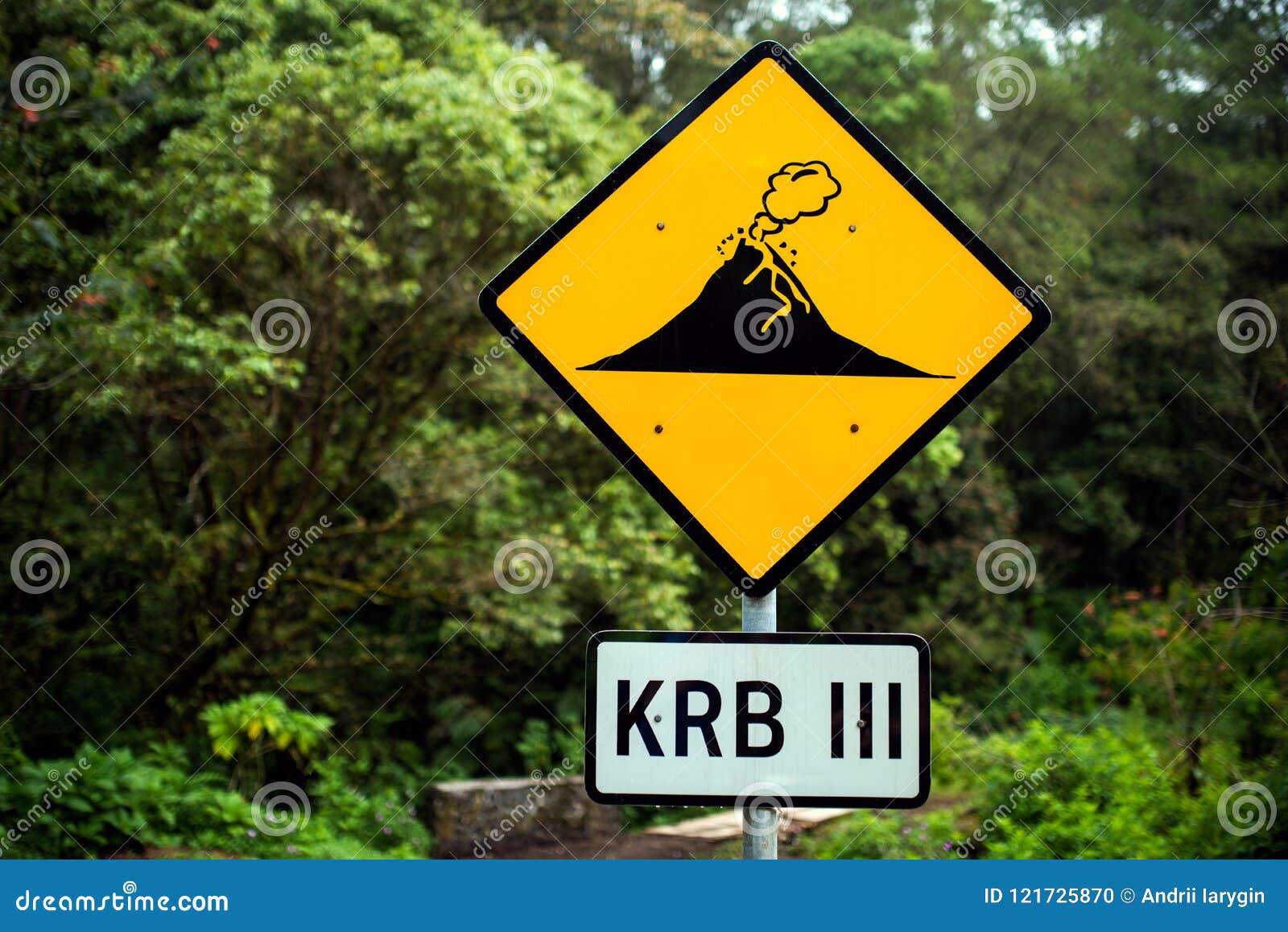 Volcano Sign Volcano Attention Stock Photo - Image of danger, disaster ...