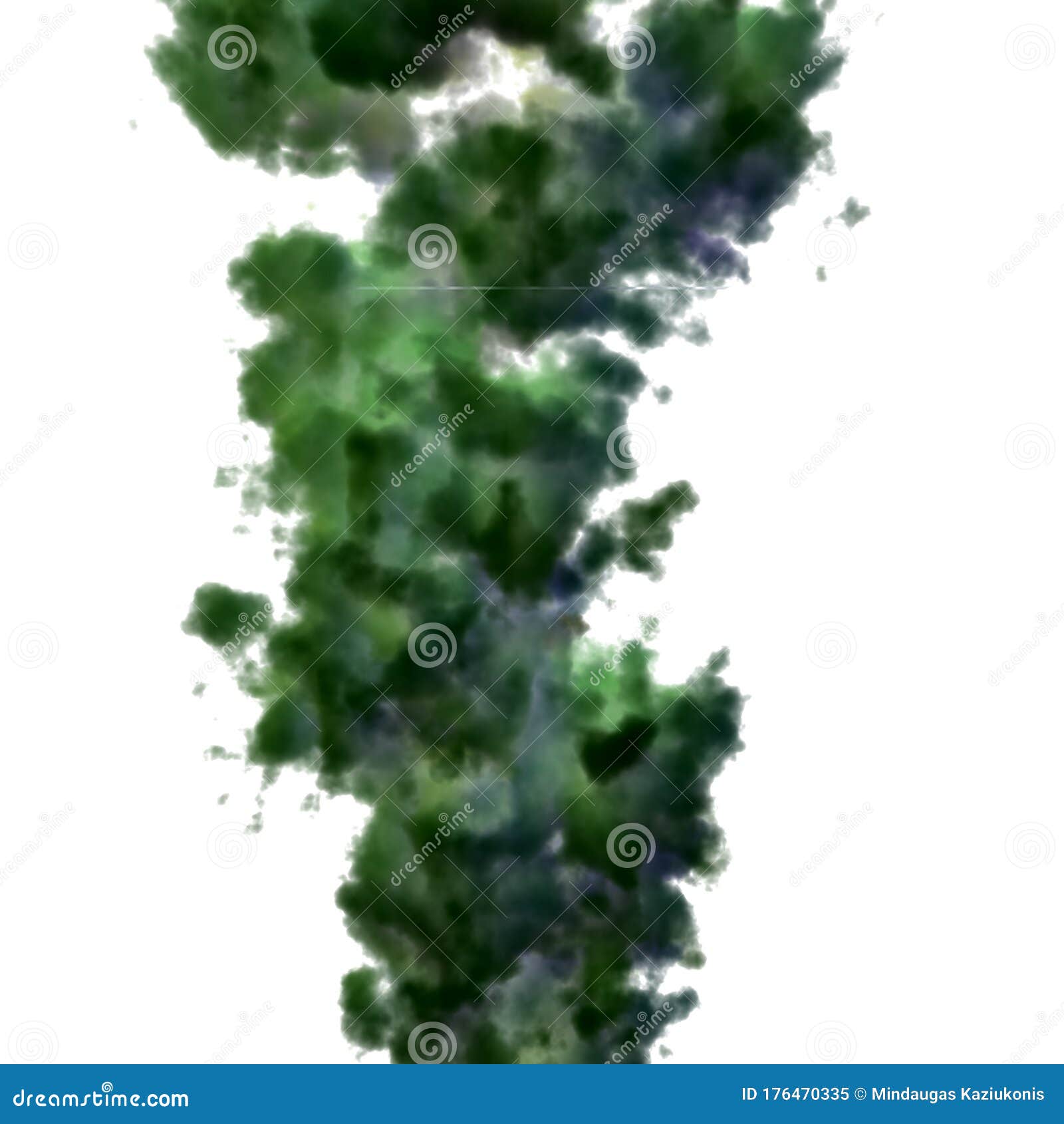 Volcano Smoke Invert Green White Permanently Working Stock Image ...