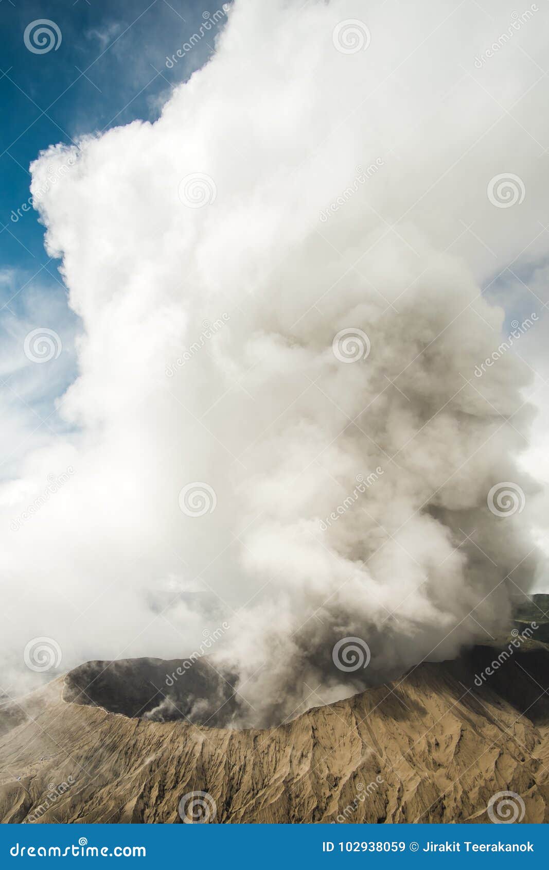 Volcano is Smoking and Roaring Stock Image - Image of ashes, asia ...