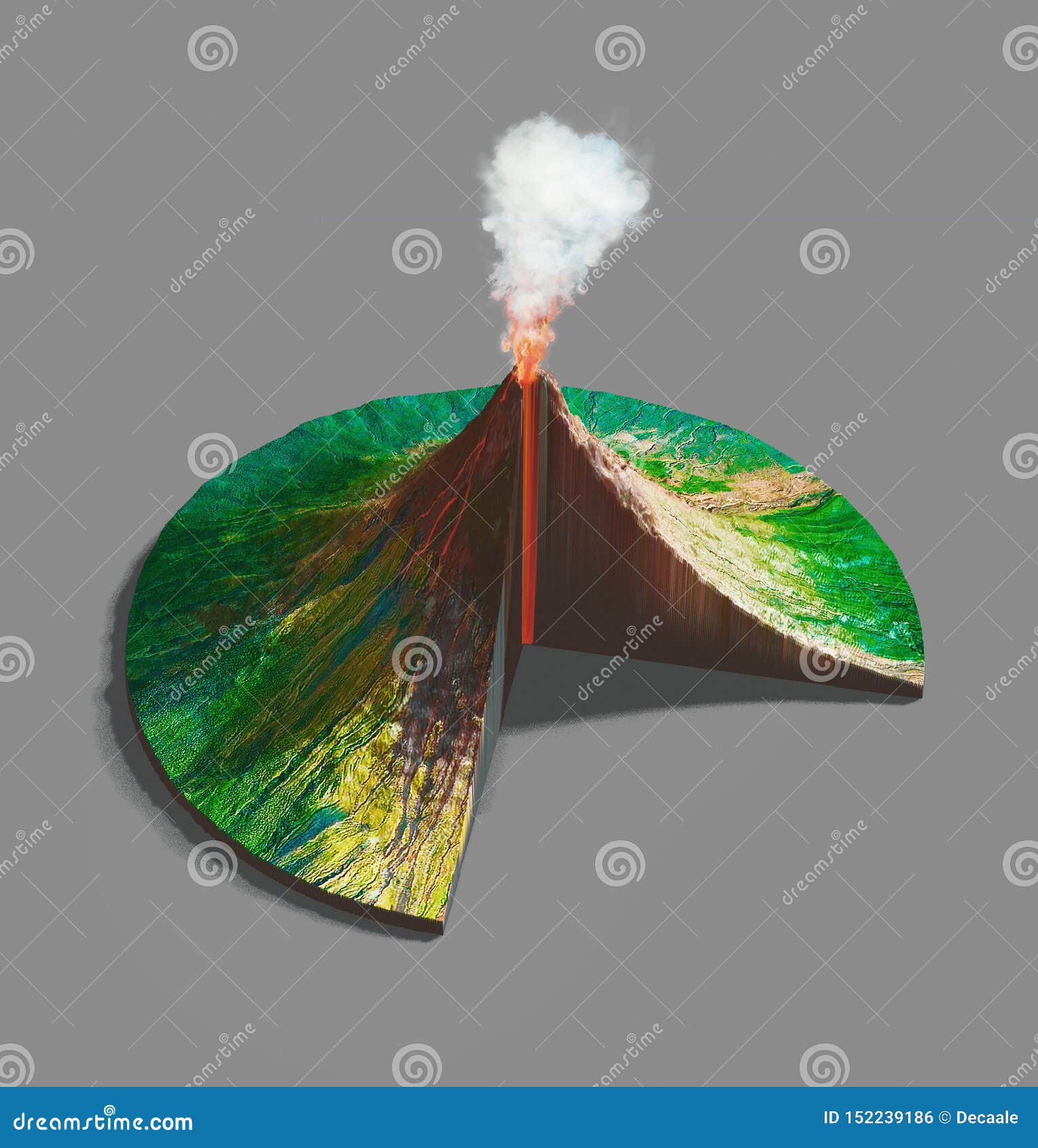Volcano Structure Royalty-Free Illustration | CartoonDealer.com #5009241