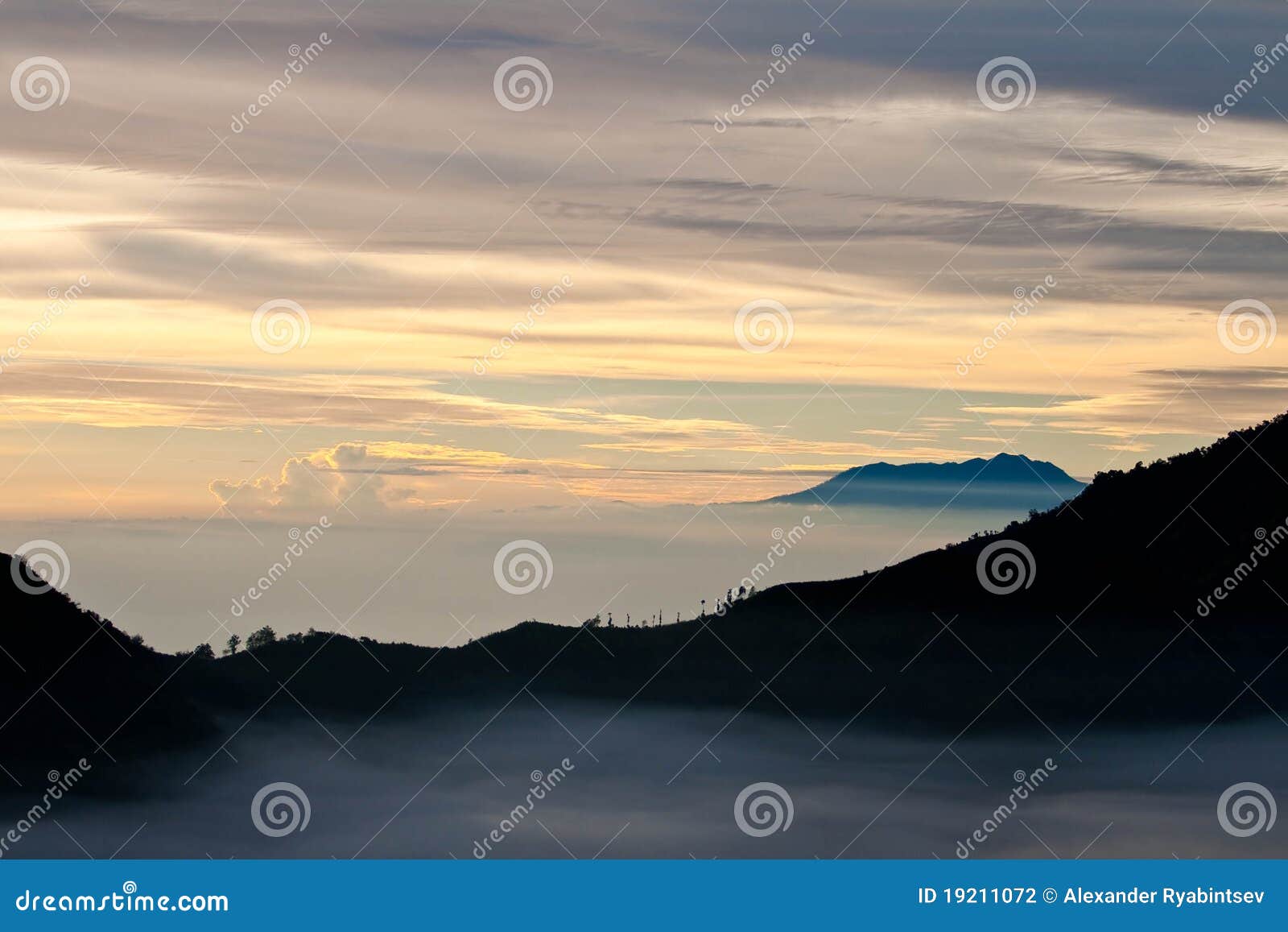 Volcano sunrise, Indonesia stock photo. Image of mountains - 19211072