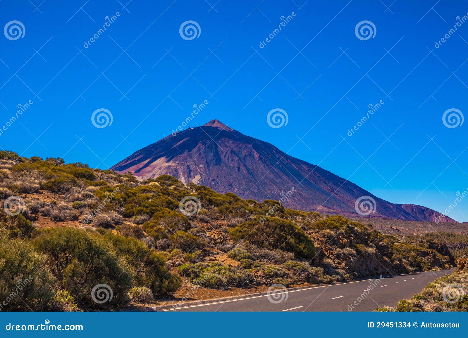 Volcano Teide stock photo. Image of teide, road, mount - 29451334