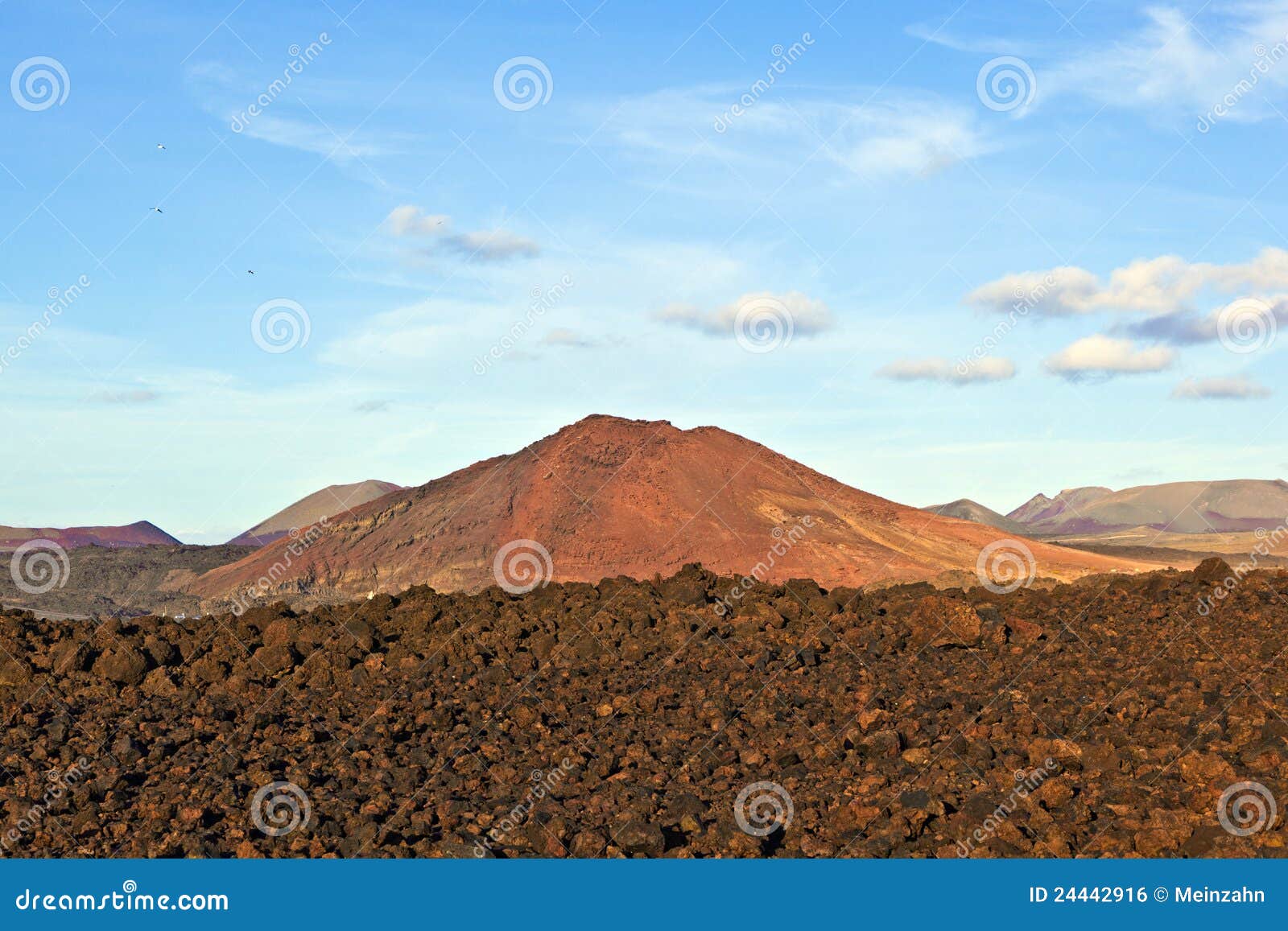 Volcano in Timanfaya National Park Stock Photo - Image of island ...
