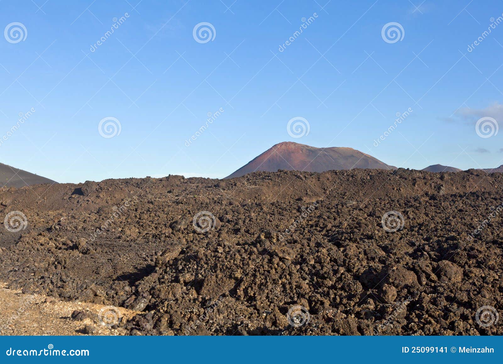 Volcano in Timanfaya National Park in Lanzarote Stock Image - Image of ...