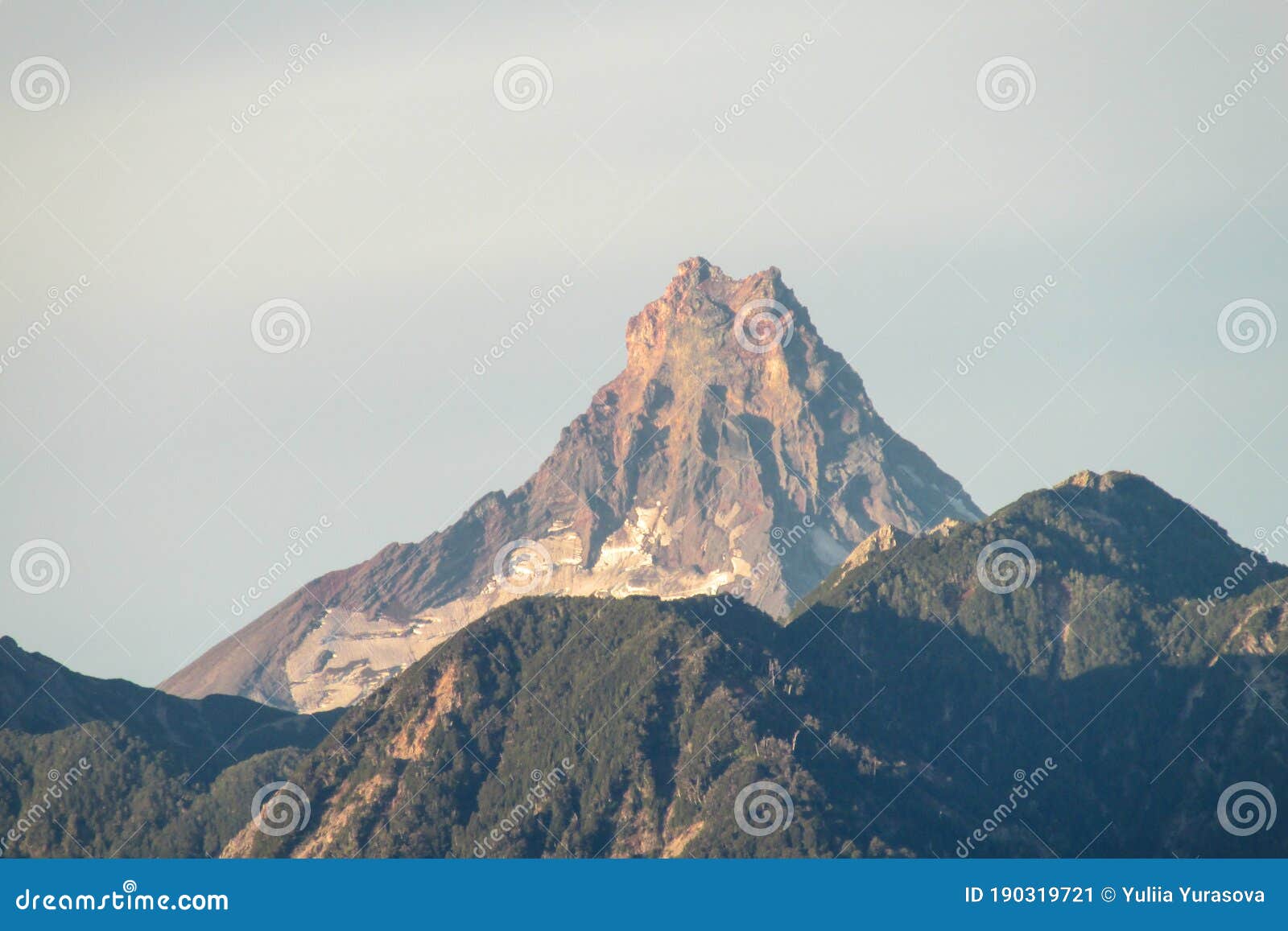 Snow Covered Hight Volcano Summit Stock Image - Image of hill, osorno ...