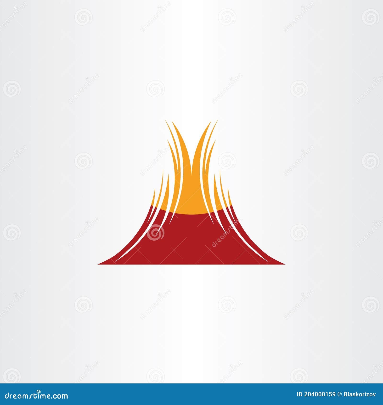 Volcano Vector Symbol Icon Design Element Stock Vector - Illustration ...